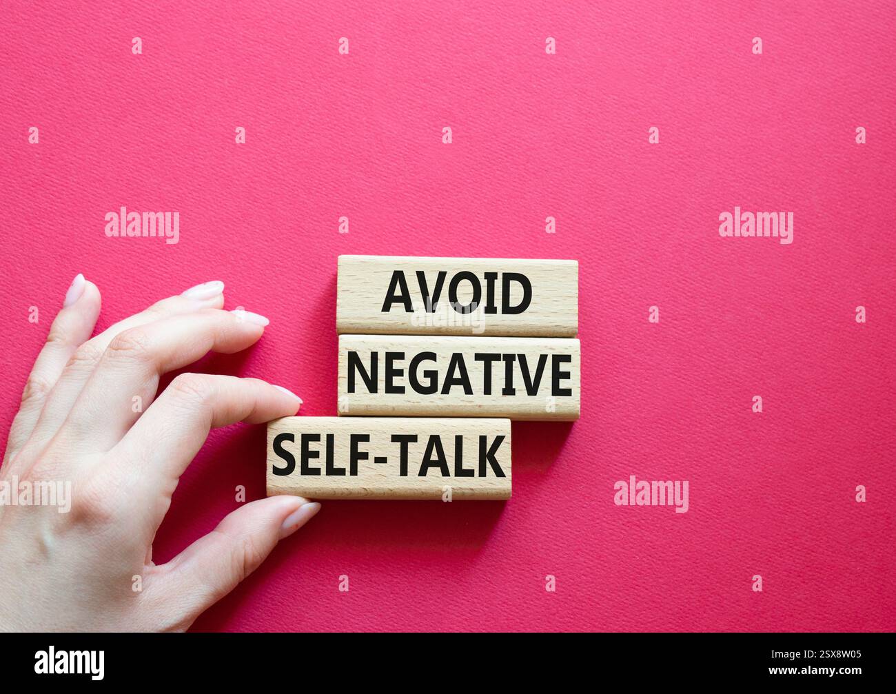 Avoid negative self-talk symbol. Concept words Avoid negative self-talk ...