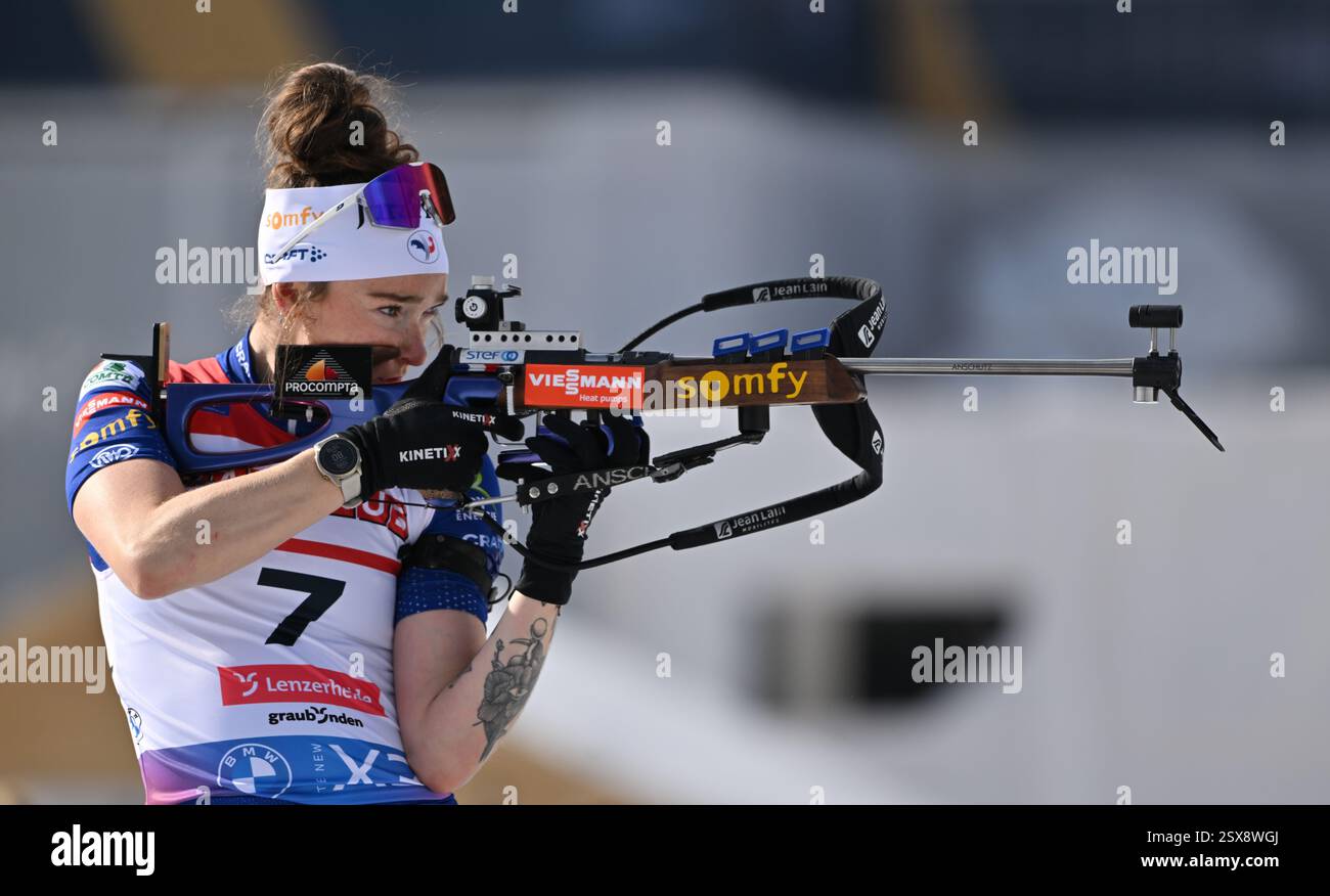 23 February 2025, Switzerland, Lenzerheide: Biathlon, World ...