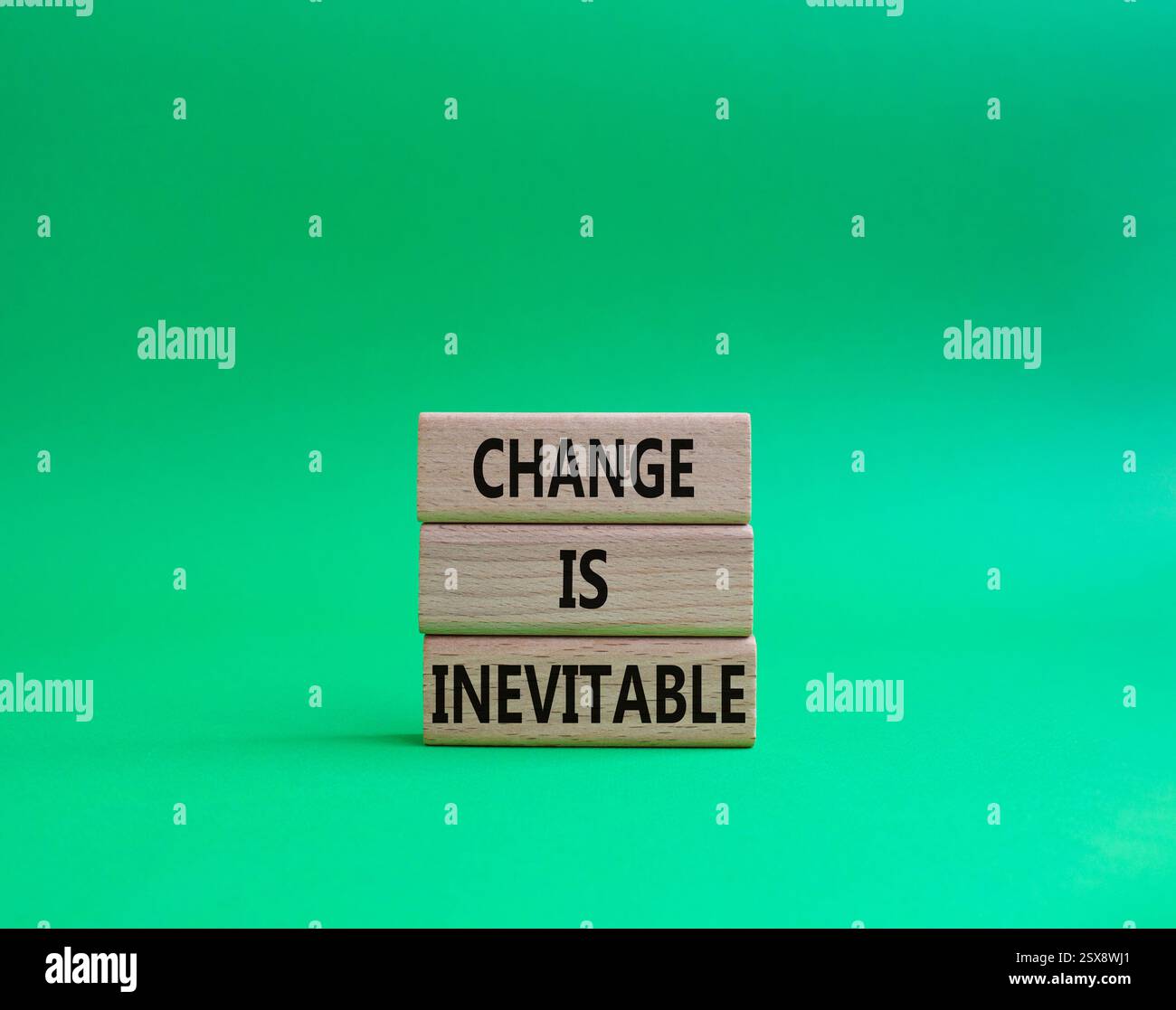 Change is Inevitable symbol. Wooden blocks with words Change is ...