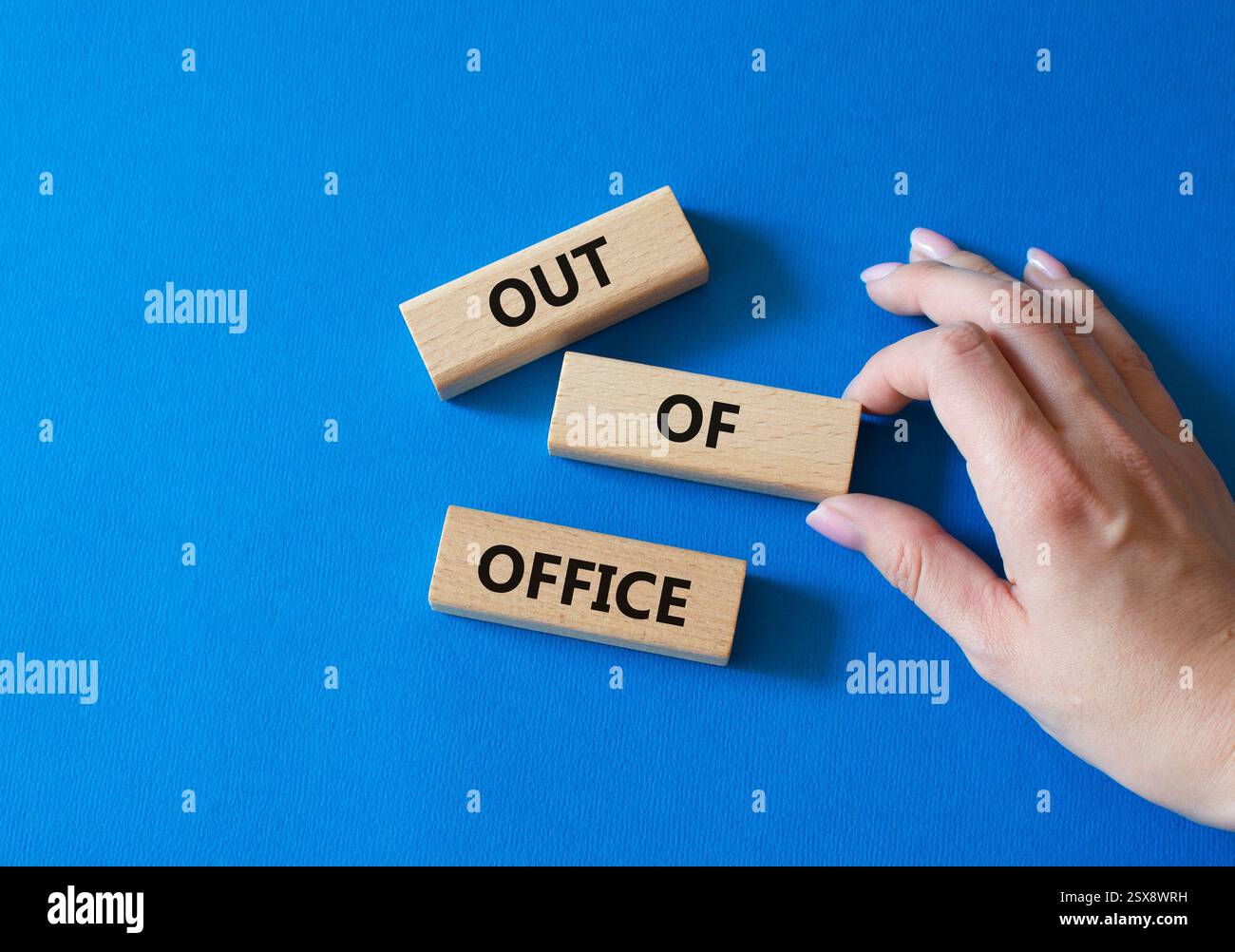 Out of Office symbol. Concept words Out of Office on wooden blocks ...