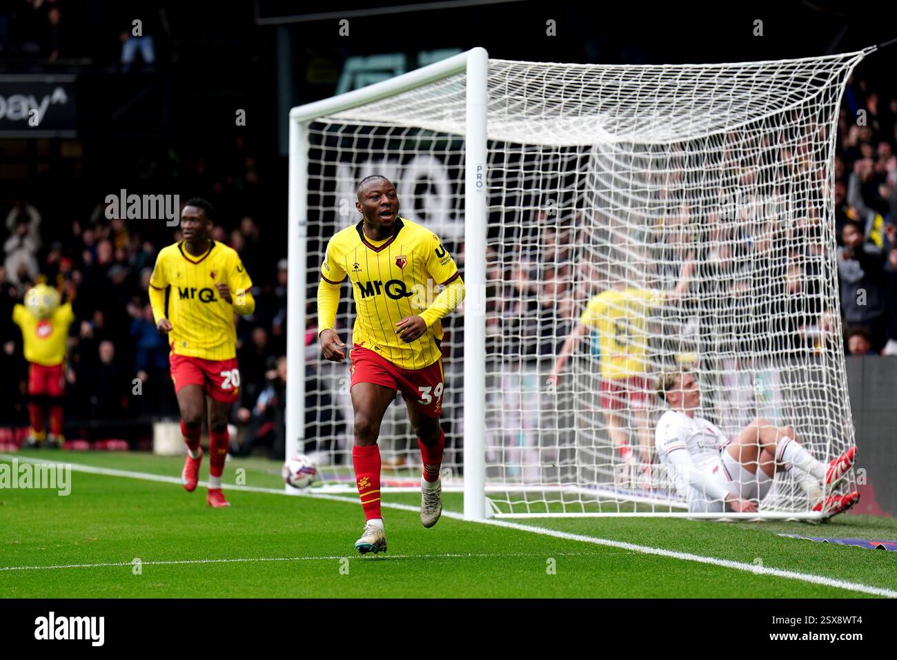 Watford’s Edo Kayembe celebrates scoring their side's second goal of ...
