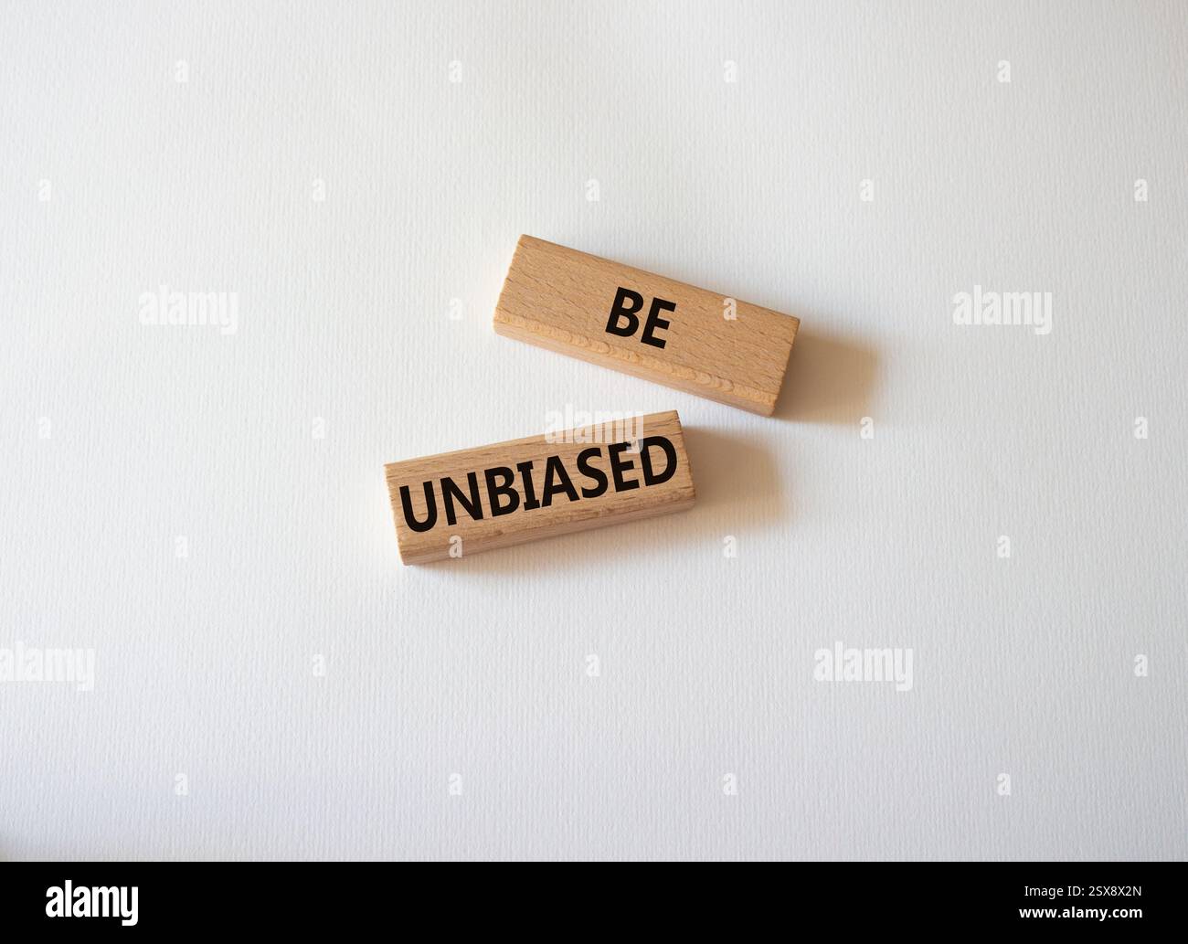 Be Unbiased symbol. Wooden blocks with words Be Unbiased. Beautiful ...