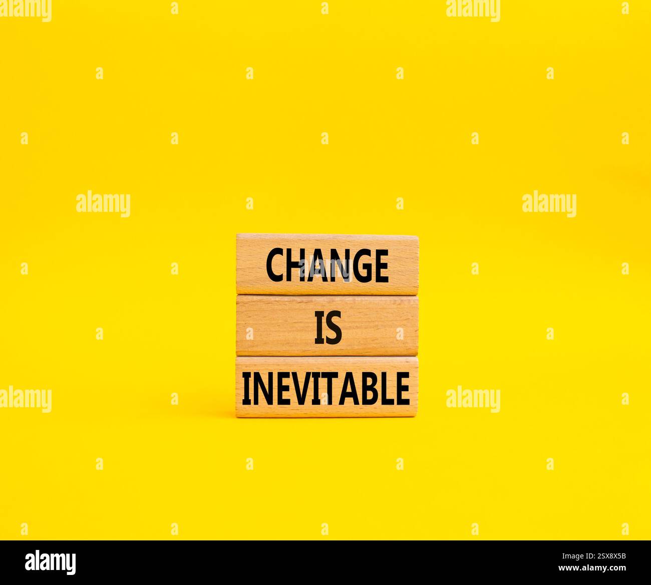 Change is Inevitable symbol. Wooden blocks with words Change is ...