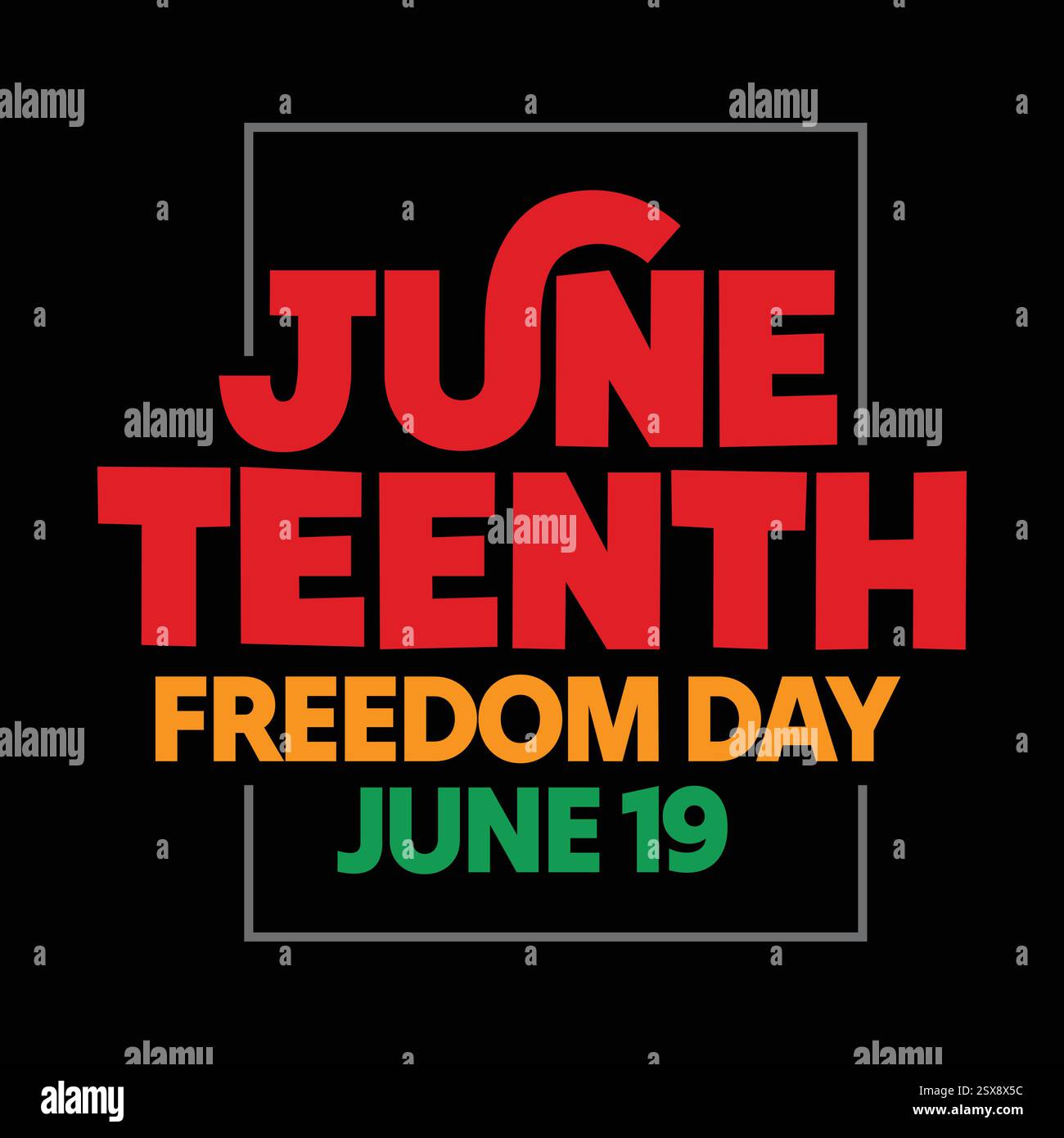 Juneteenth freedom Day celebrate on June 19. Independence Day of ...