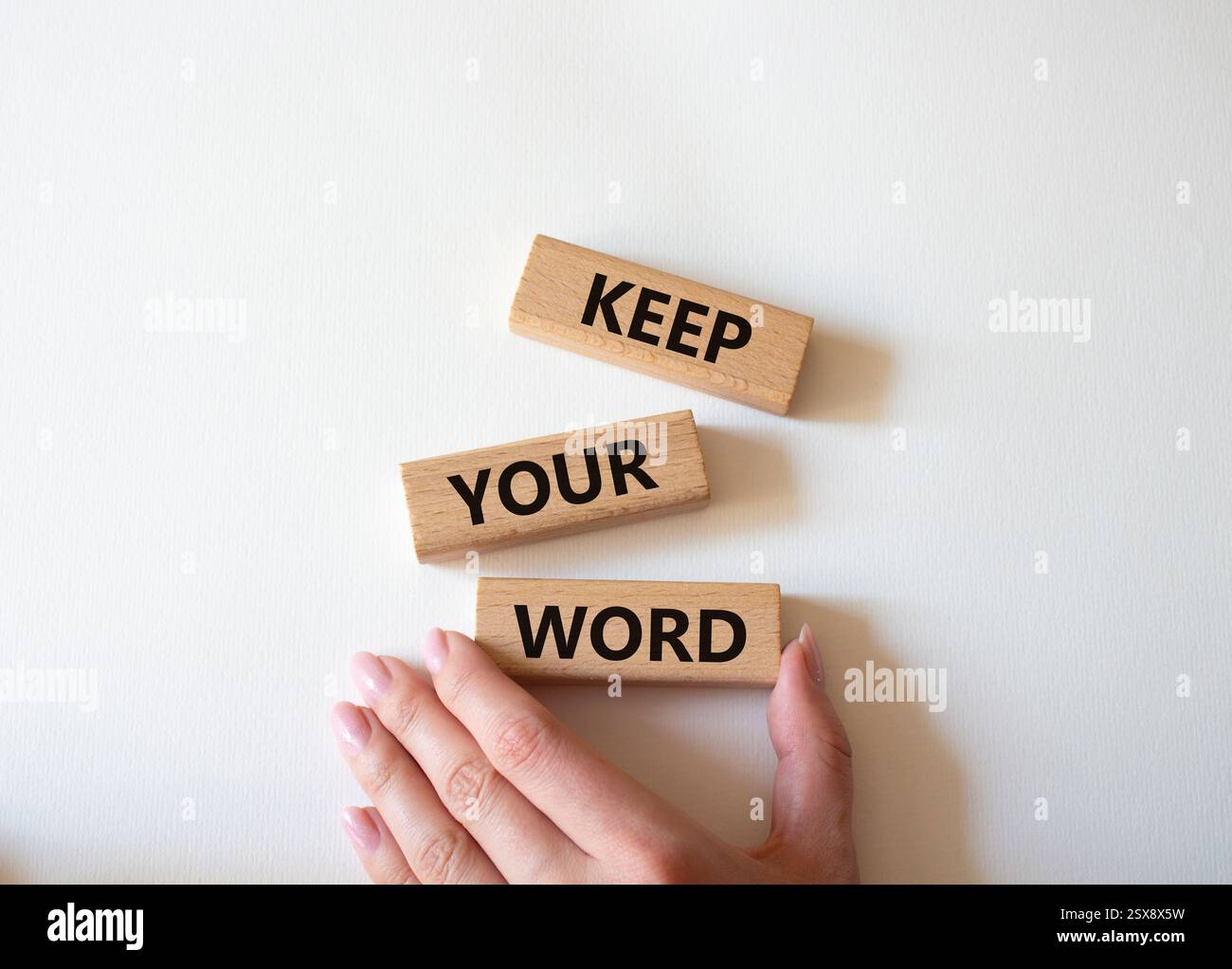 Keep your word symbol. Wooden blocks with words Keep your word ...
