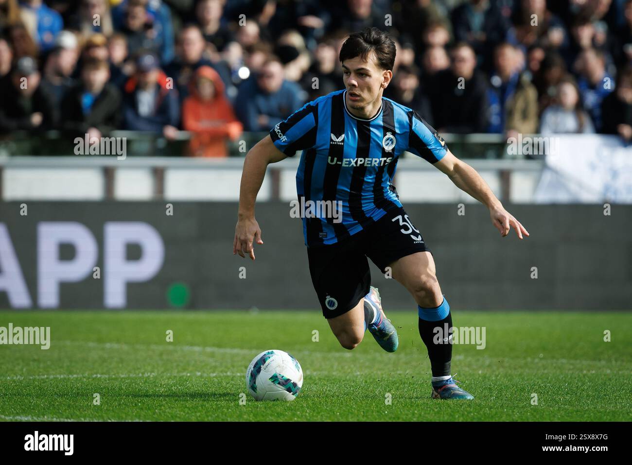 Brugge, Belgium. 23rd Feb, 2025. Club's Ardon Jashari pictured in ...