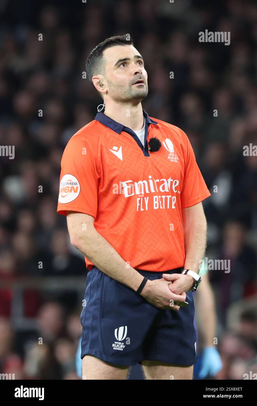 London, UK. 22nd Feb, 2025. Referee Pierre Brousset during The Calcutta ...