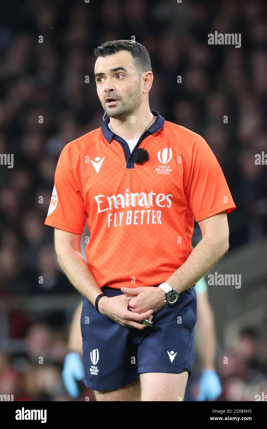 London, UK. 22nd Feb, 2025. Referee Pierre Brousset during The Calcutta ...