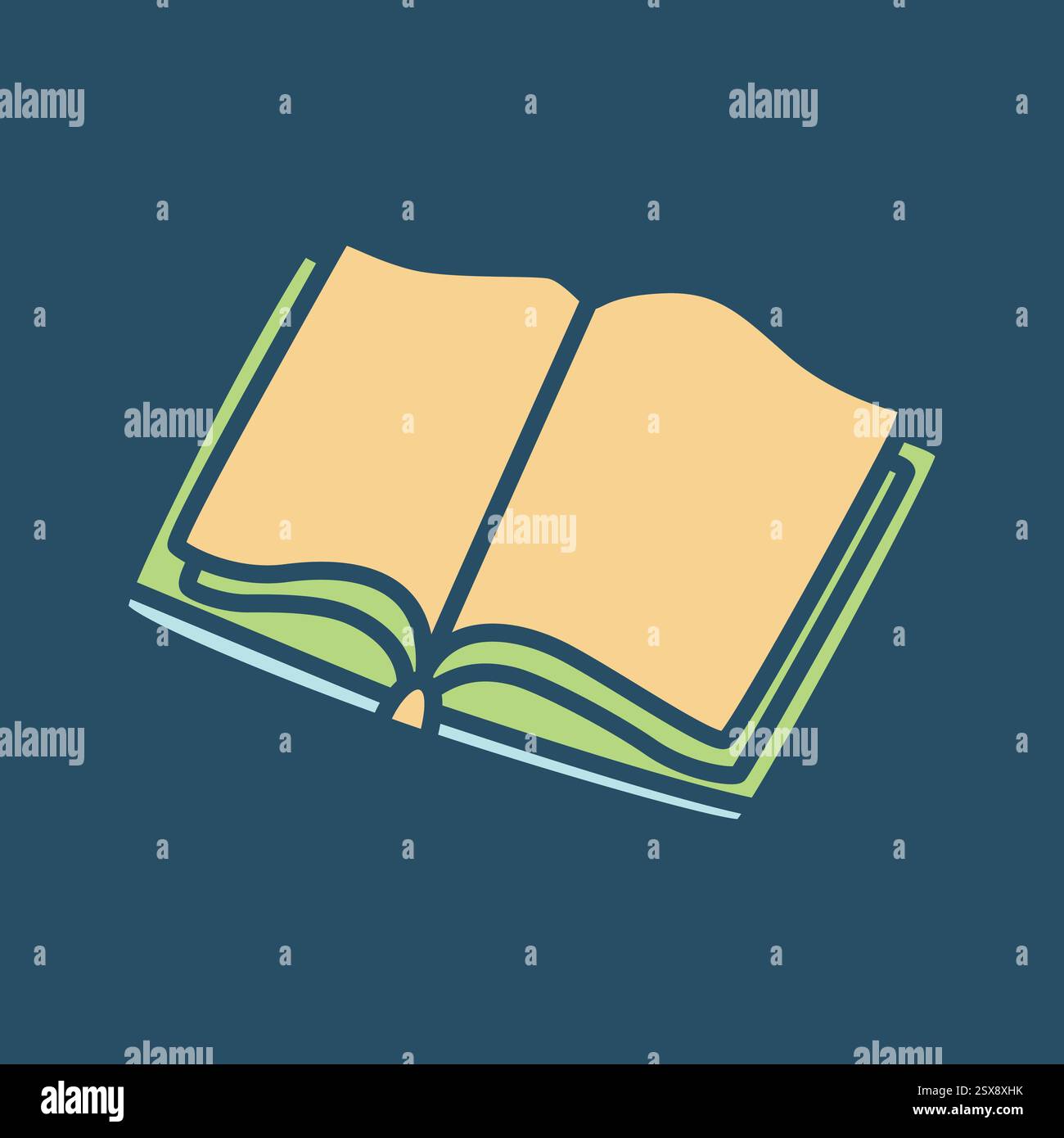 Doodle open book icon hand drawn in a modern minimalistic style Stock ...