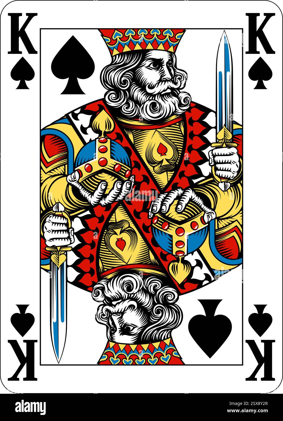 King of Spades Design from Deck of Playing Cards Stock Vector Image ...