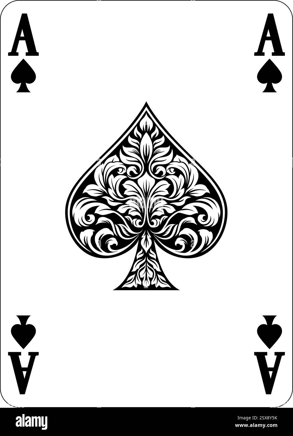 Ace of Spades Design from Deck of Playing Cards Stock Vector Image ...