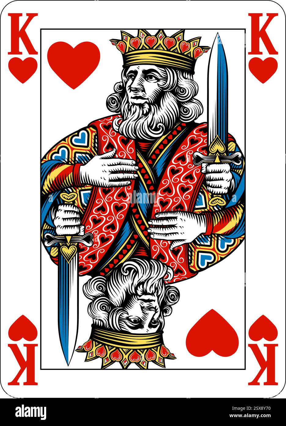 King of Hearts Design from Deck of Playing Cards Stock Vector Image ...