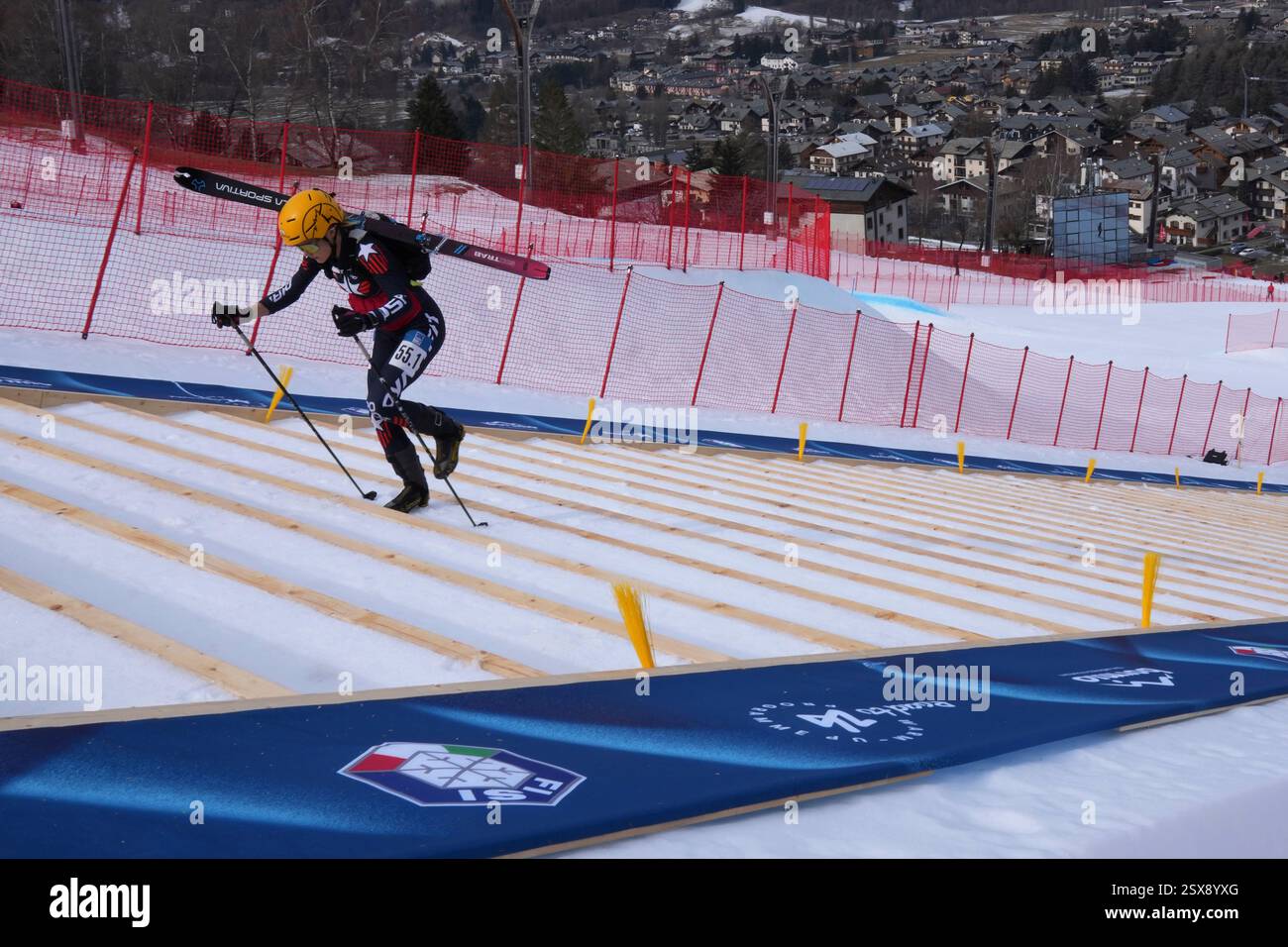 United States' Kelly Wolf competes during the women's mixed relay race ...