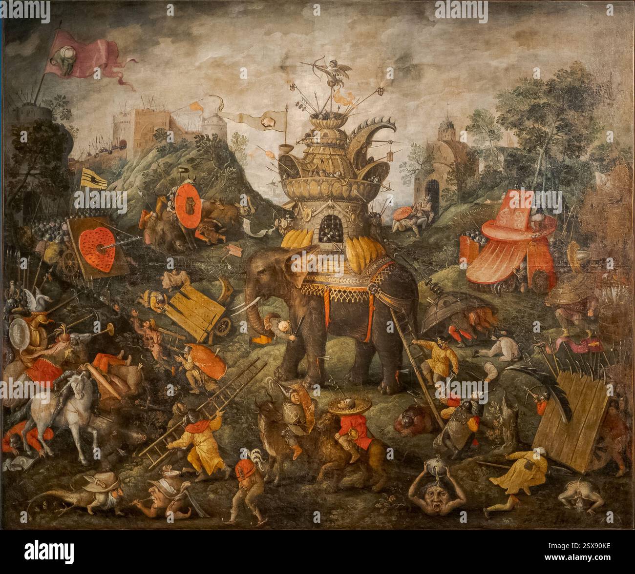 After Hieronymus Bosch, Scene with elephant, 16th century, oil on ...