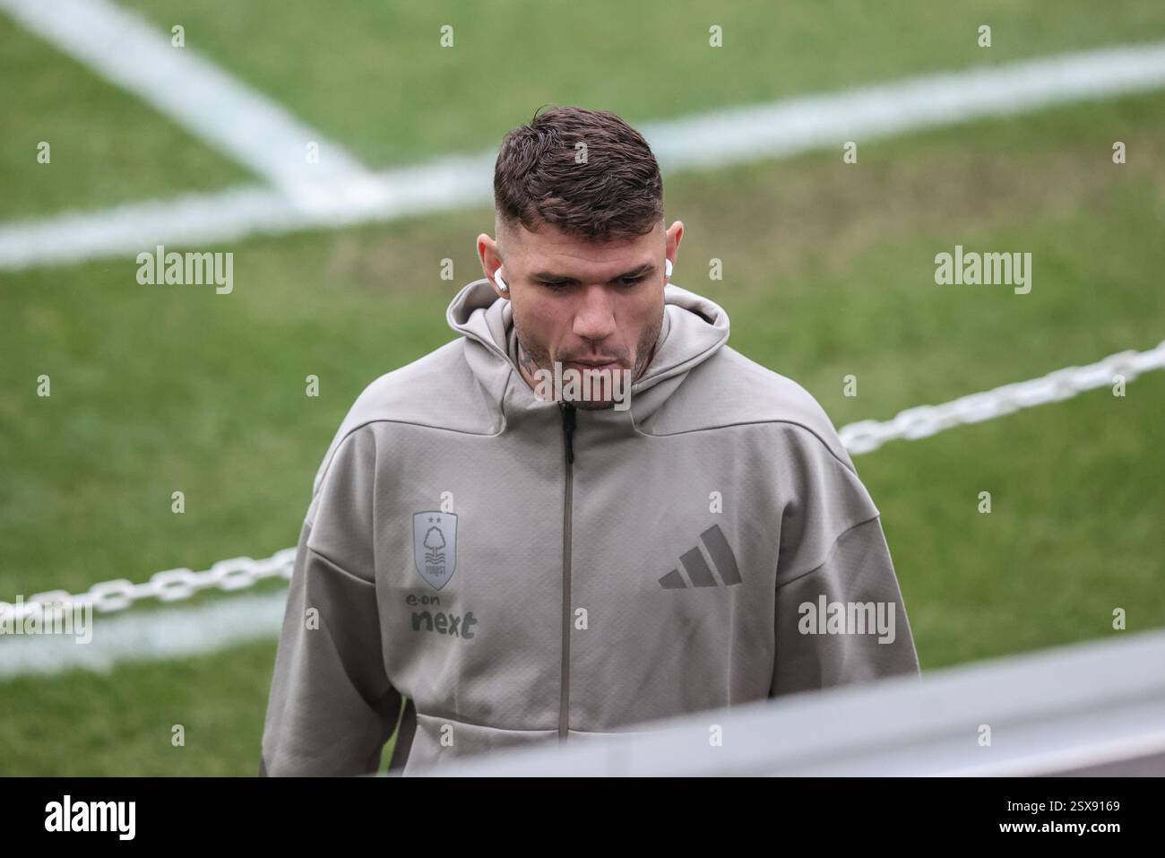 Newcastle, UK. 23rd Feb, 2025. Morato of Nottingham Forest arrives ...