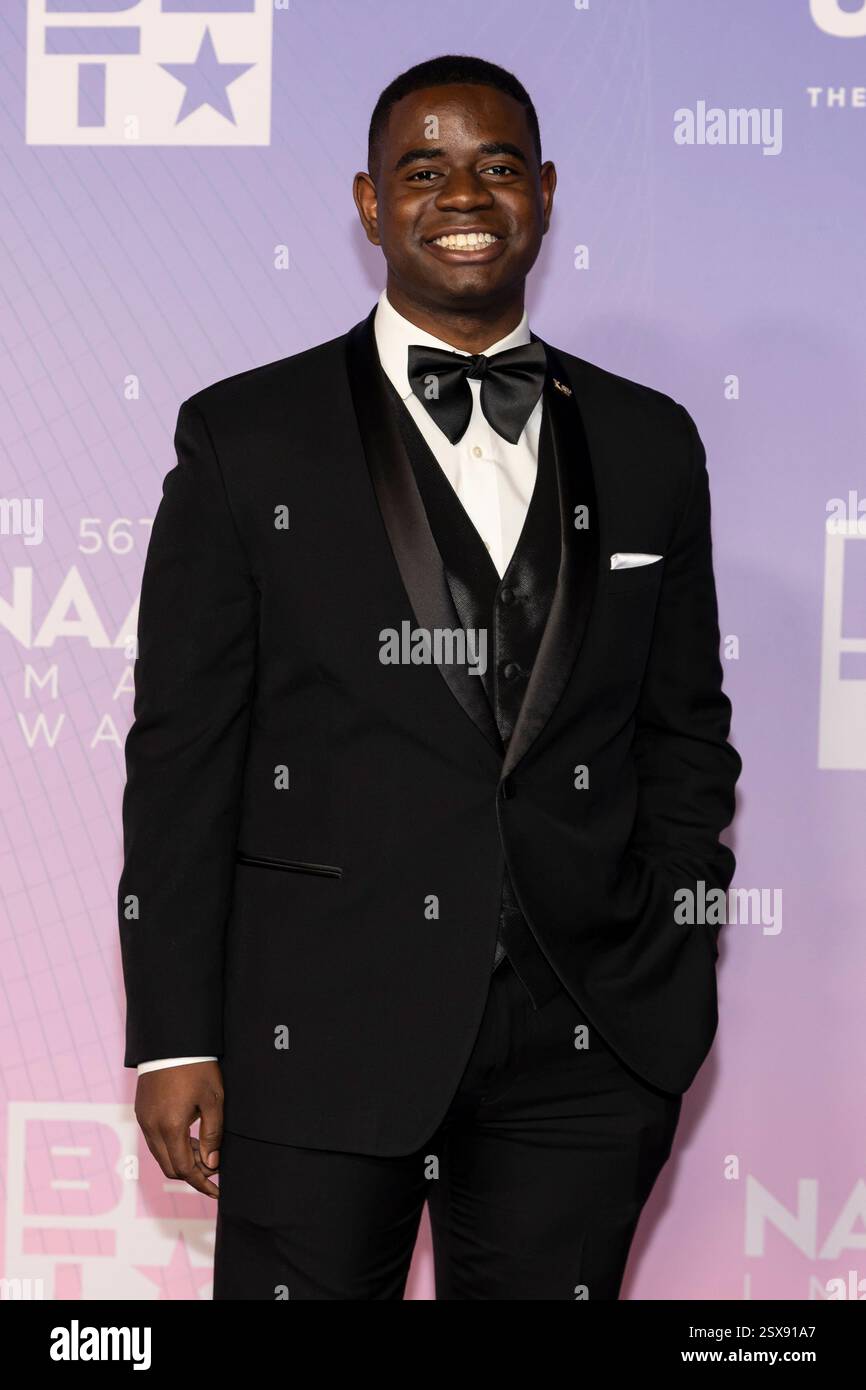 Devin Freeman attends the arrivals of the “56th NAACP Image Awards” at ...