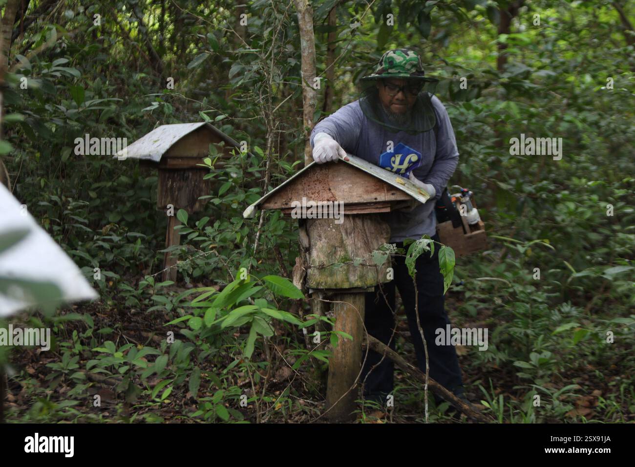 February 23, 2025, Aceh Besar, Aceh, Indonesia: Farmers repair ...