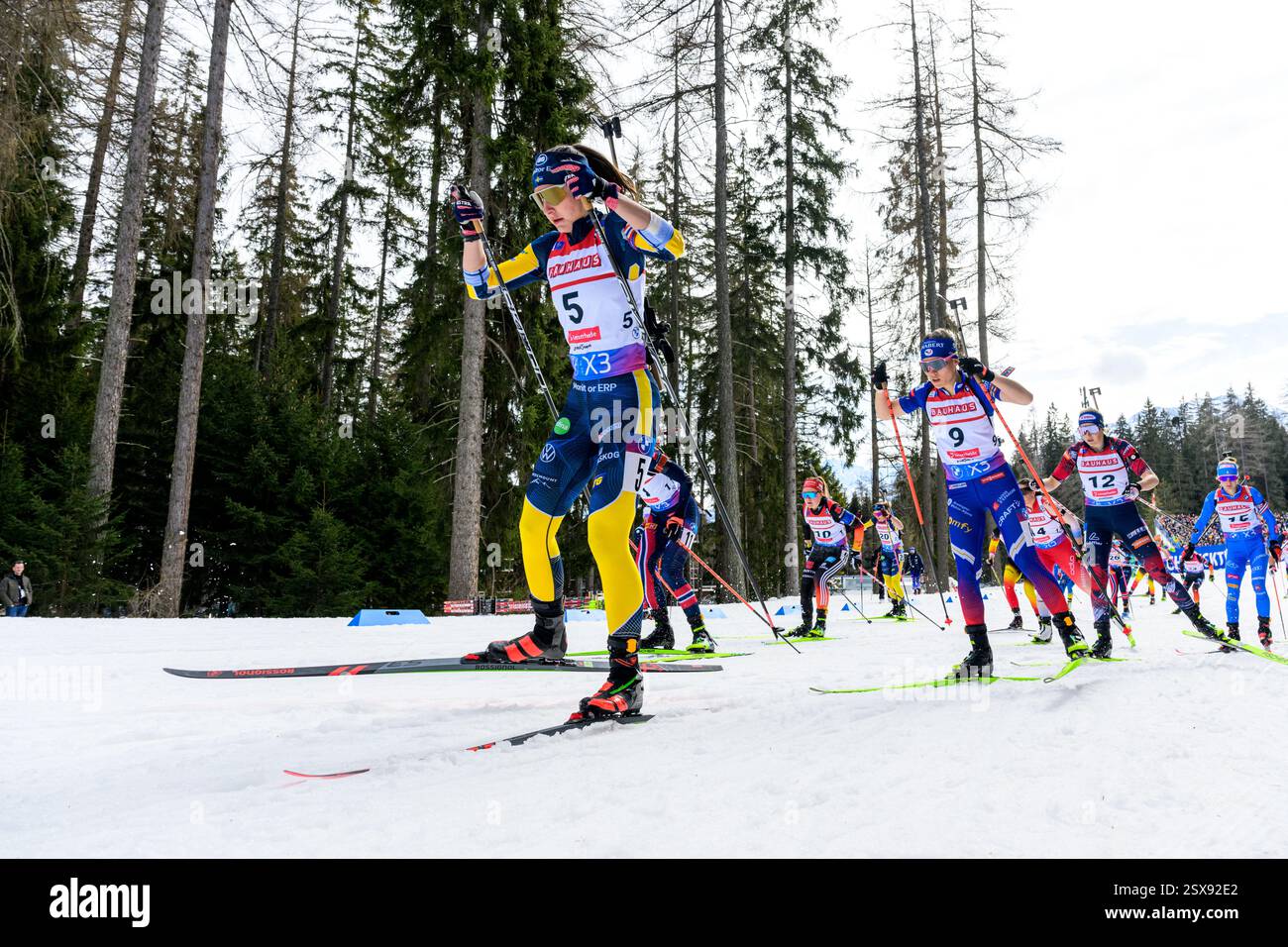 Lenzerheide, Switzerland. 23rd Feb 2025. Ella Halvarsson of, Sweden ...