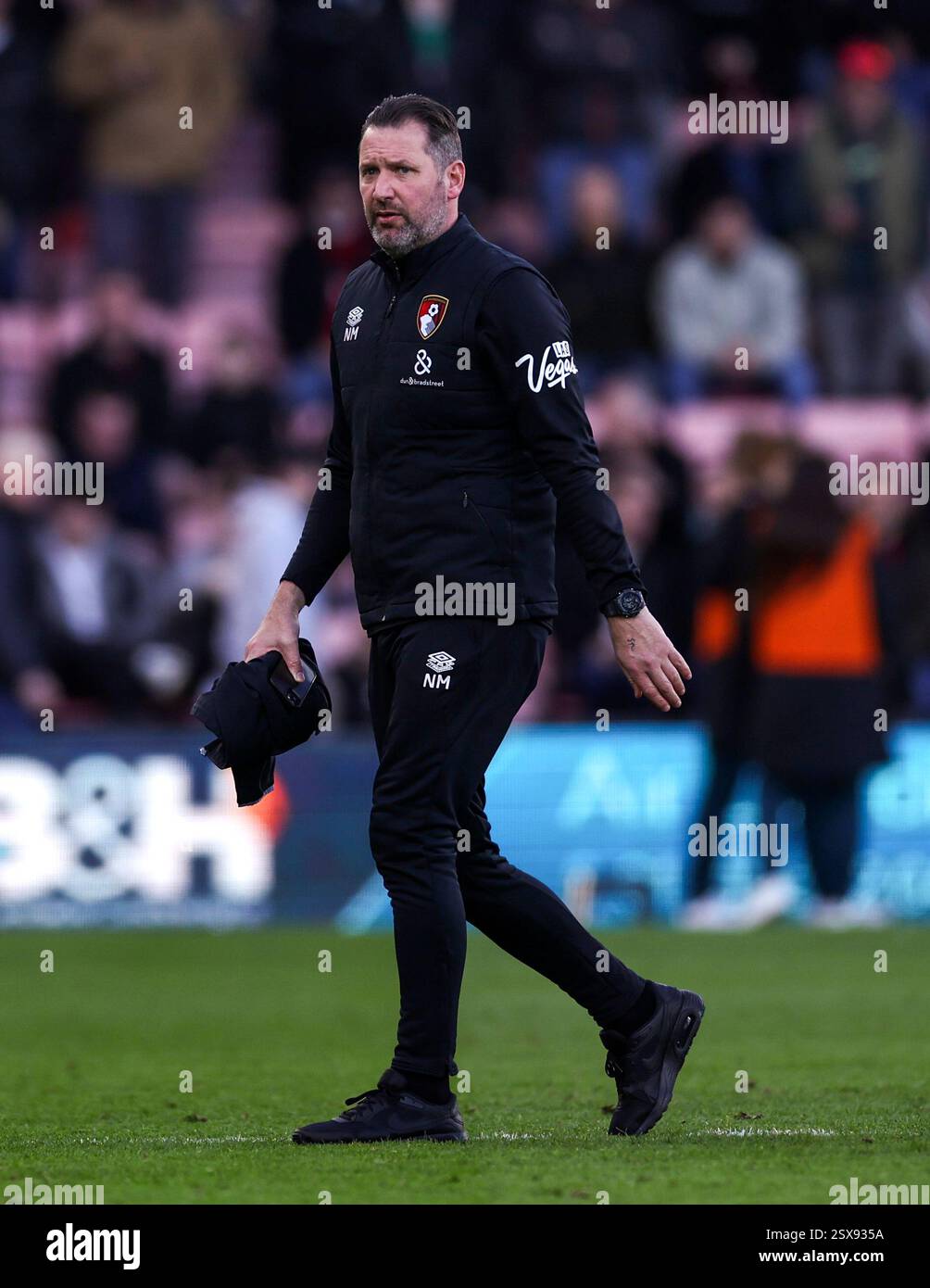 Bournemouth goalkeeping coach Neil Moss during the Premier League match ...