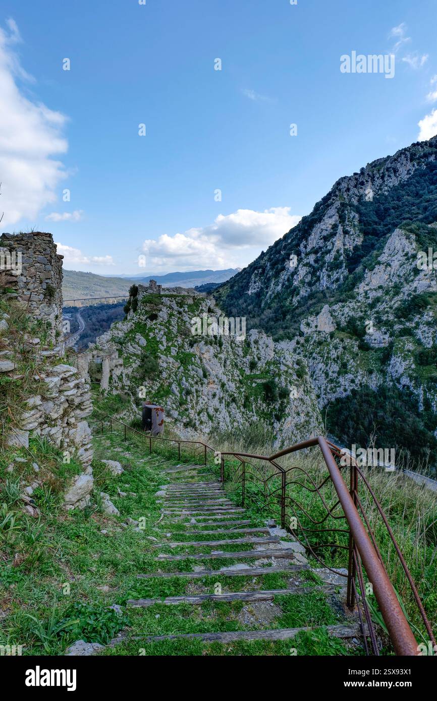The landscape seen from the abandoned village of San Severino di ...