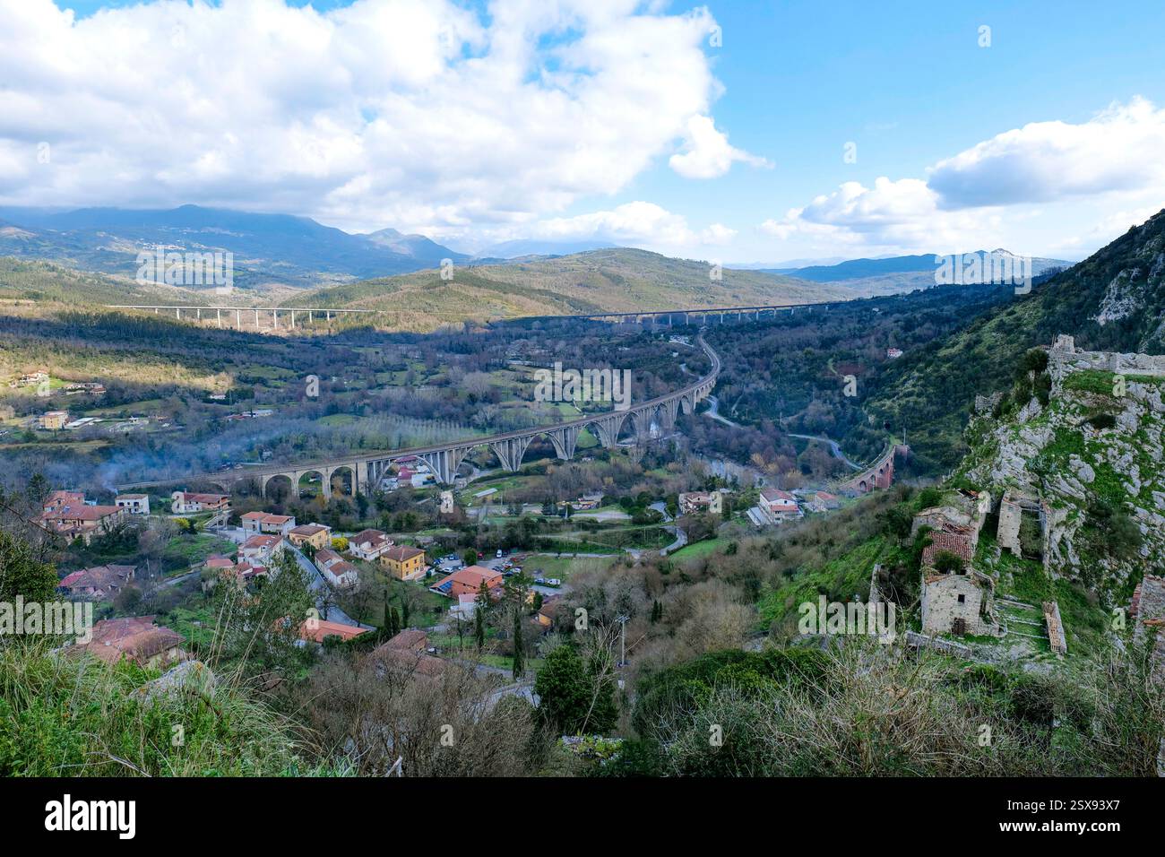 The landscape seen from the abandoned village of San Severino di ...