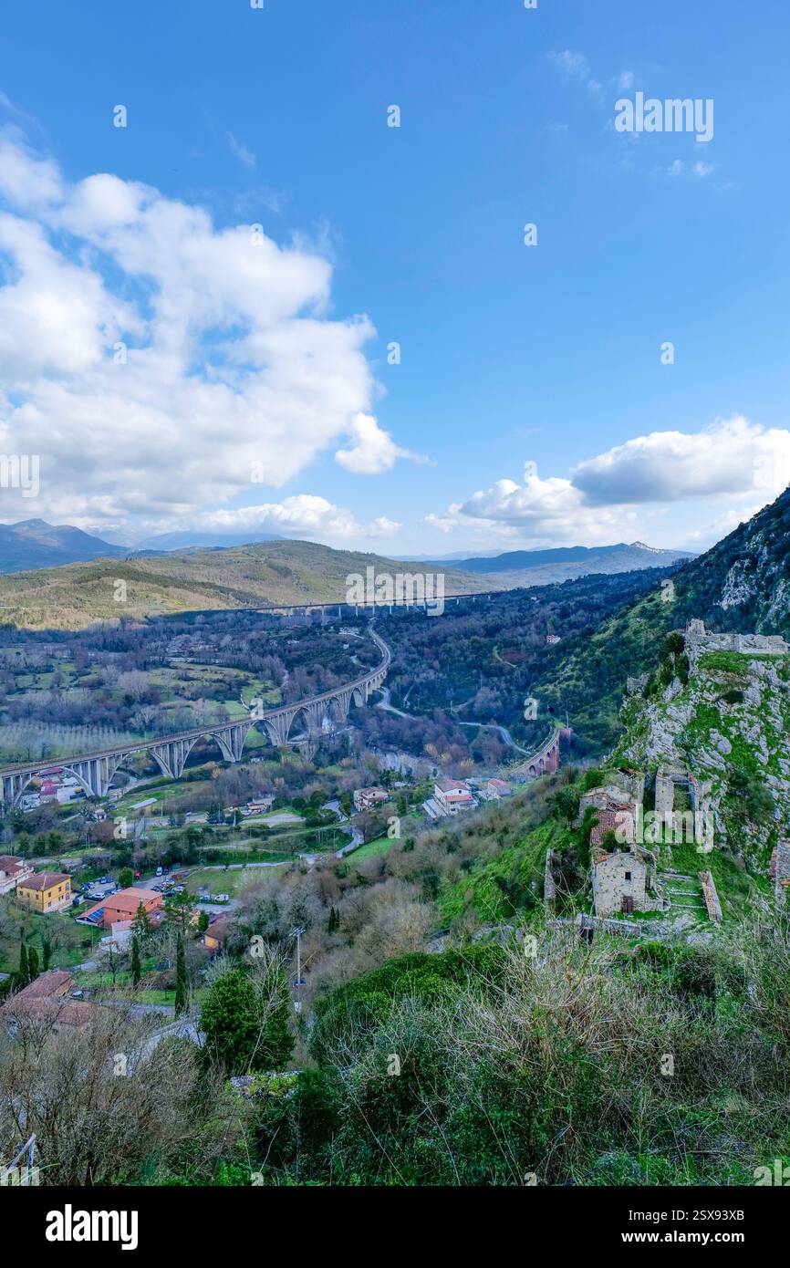 The landscape seen from the abandoned village of San Severino di ...
