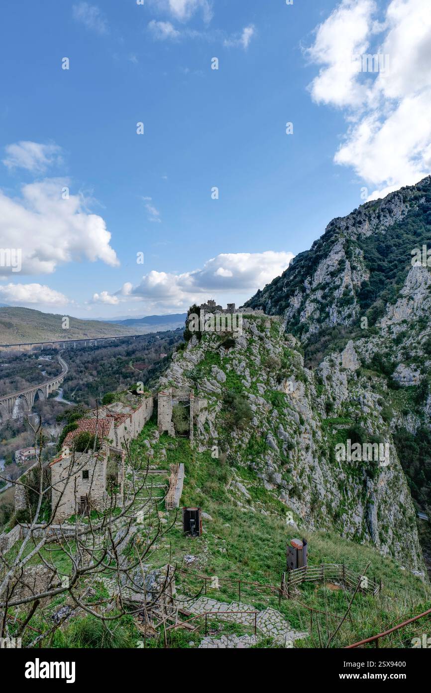 The landscape seen from the abandoned village of San Severino di ...