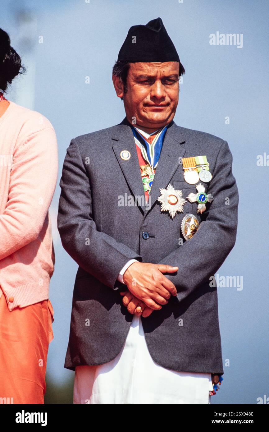 Nepalese Prime Minister Lokendra Bahadur Chand waits to receive Queen ...