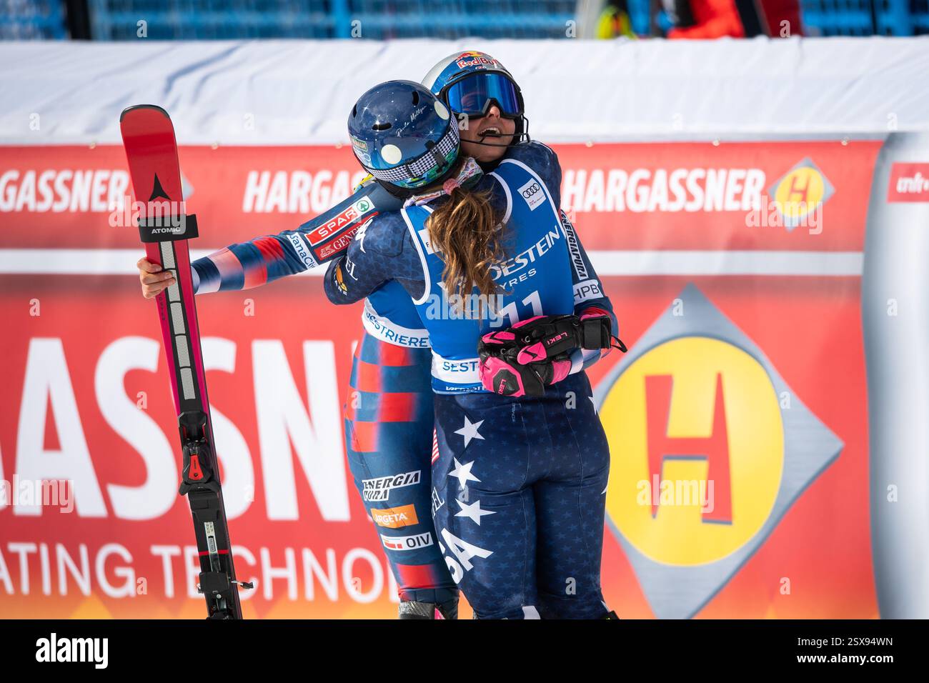 Sestriere, Italia. 23rd Feb, 2025. Croatia's Zrinka Ljutic and Usa's ...