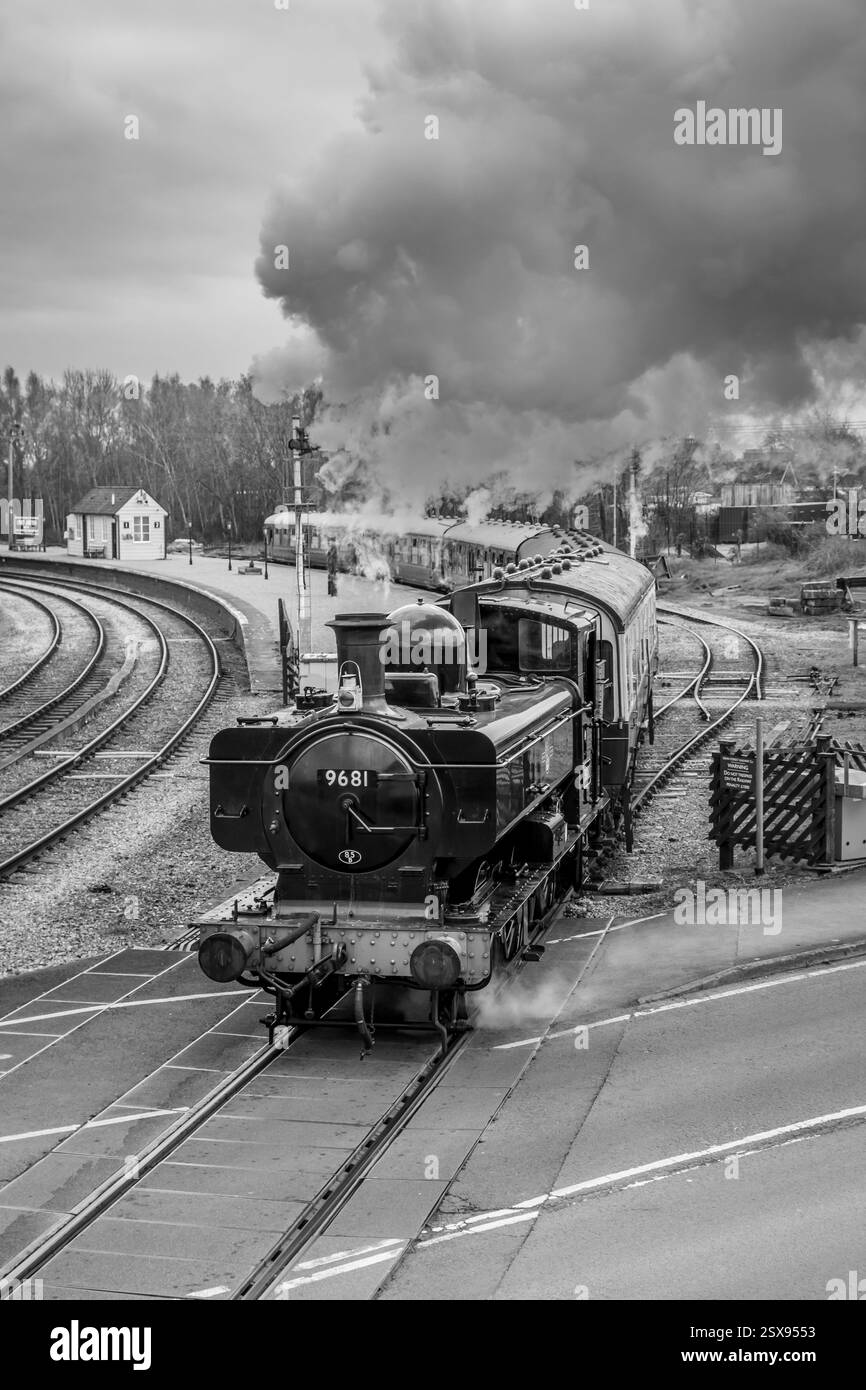 Railway crossing on forest Black and White Stock Photos & Images - Alamy