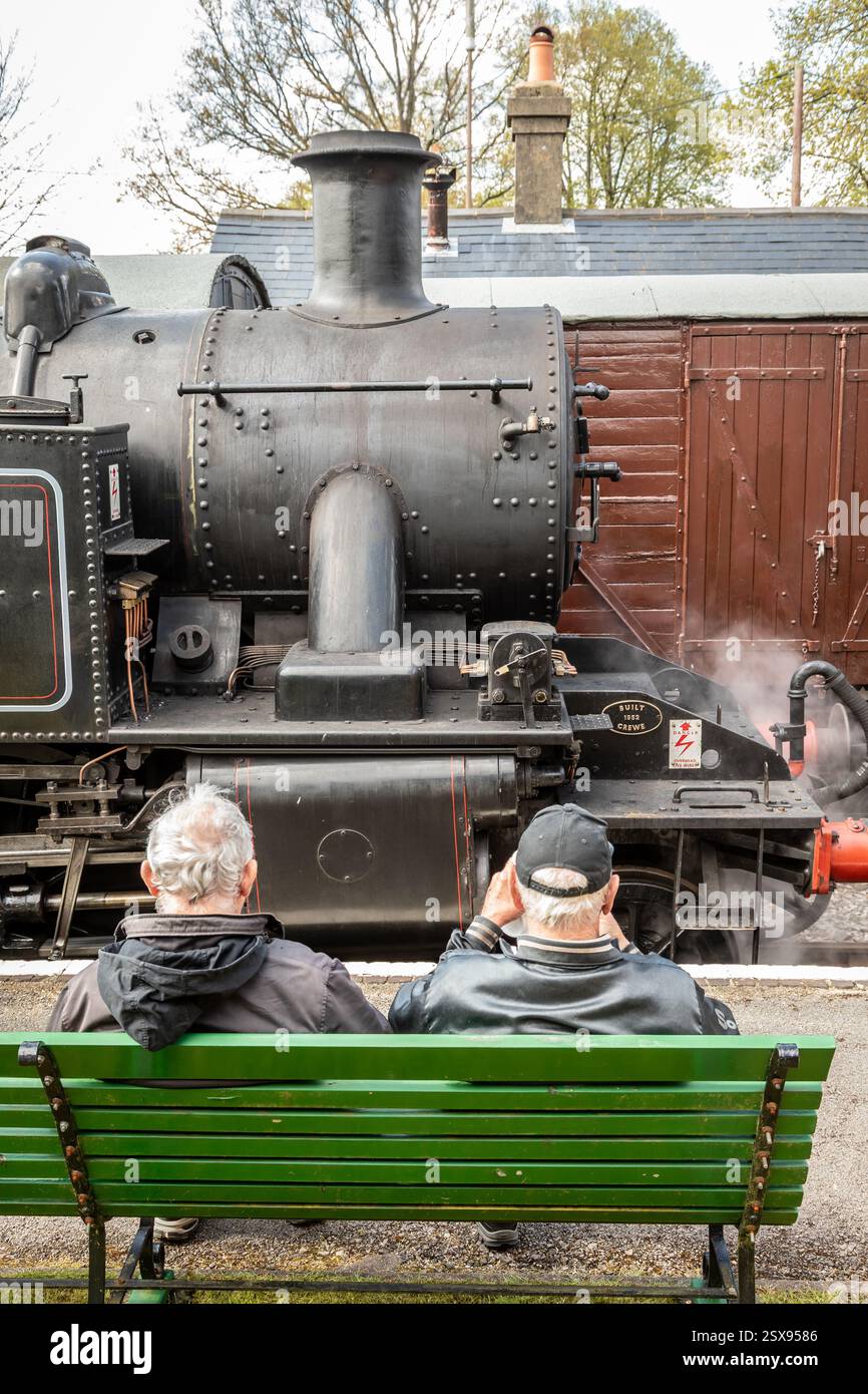BR '2MT' 2-6-2T No. 41312, Medstead and Four Marks station on the Mid ...