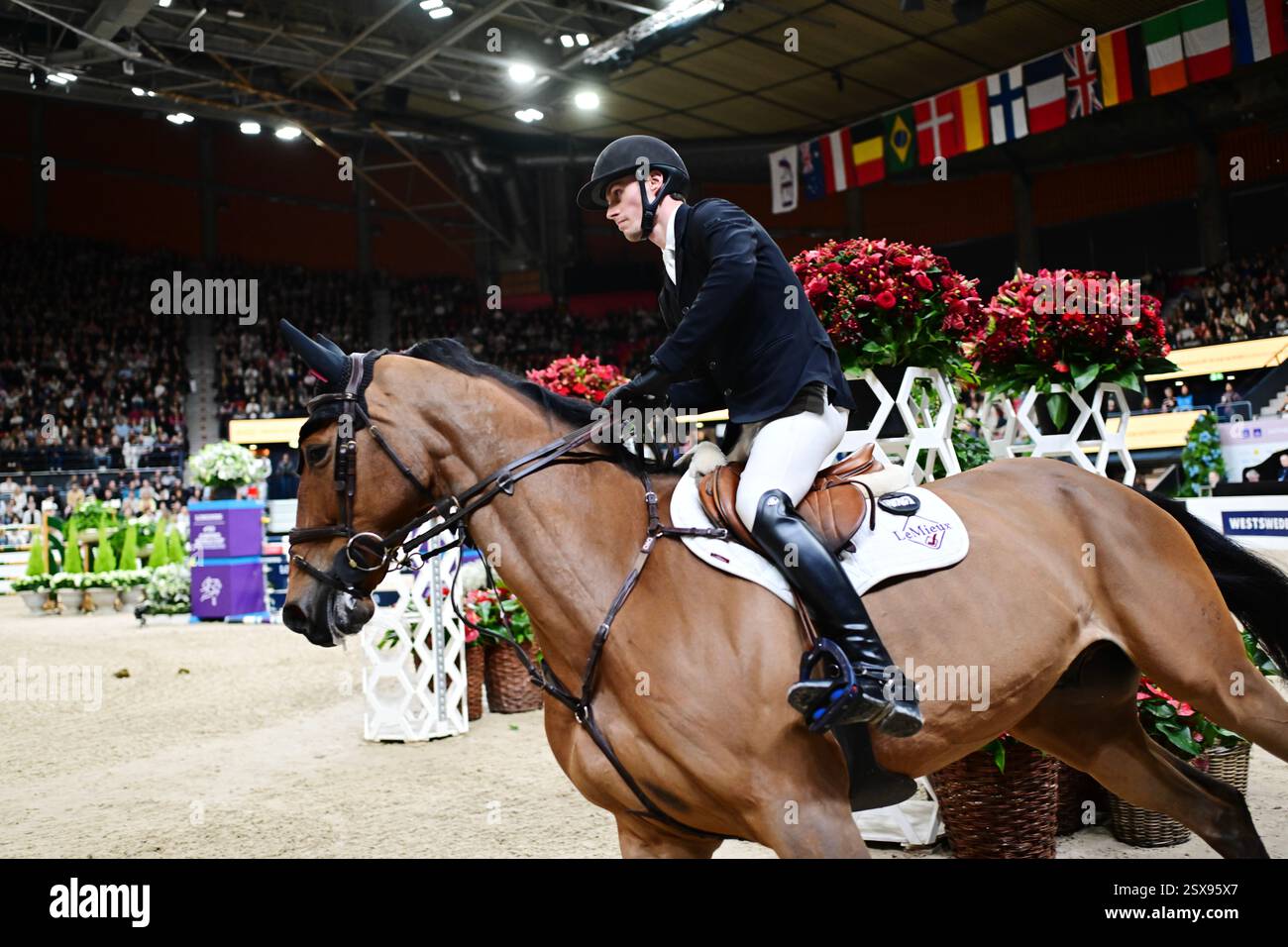 The Netherlands' Lars Kersten on the horse Barny Blue 3 during the ...