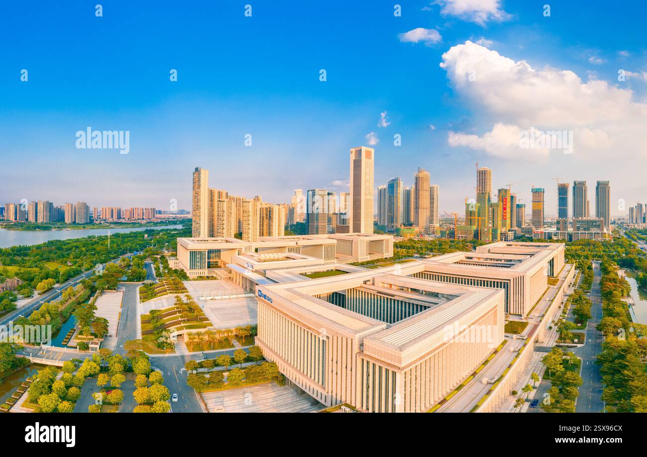 Aerial Scenery of Dongping New City, Foshan City, Guangdong Province ...
