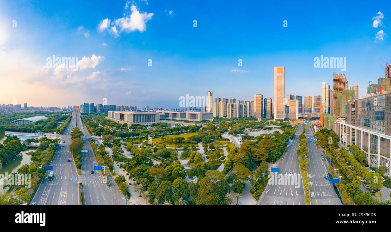 Aerial Scenery of Dongping New City, Foshan City, Guangdong Province ...