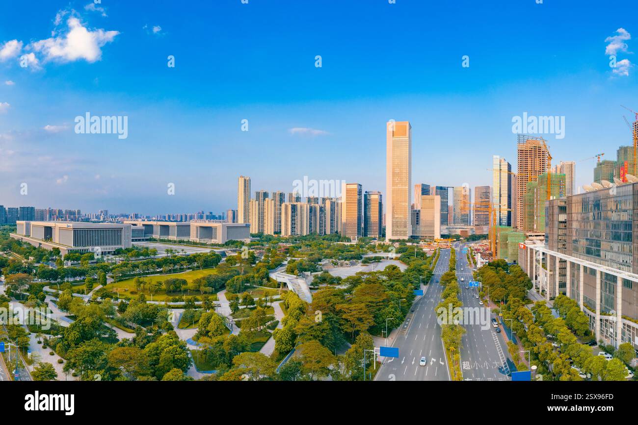 Aerial Scenery of Dongping New City, Foshan City, Guangdong Province ...