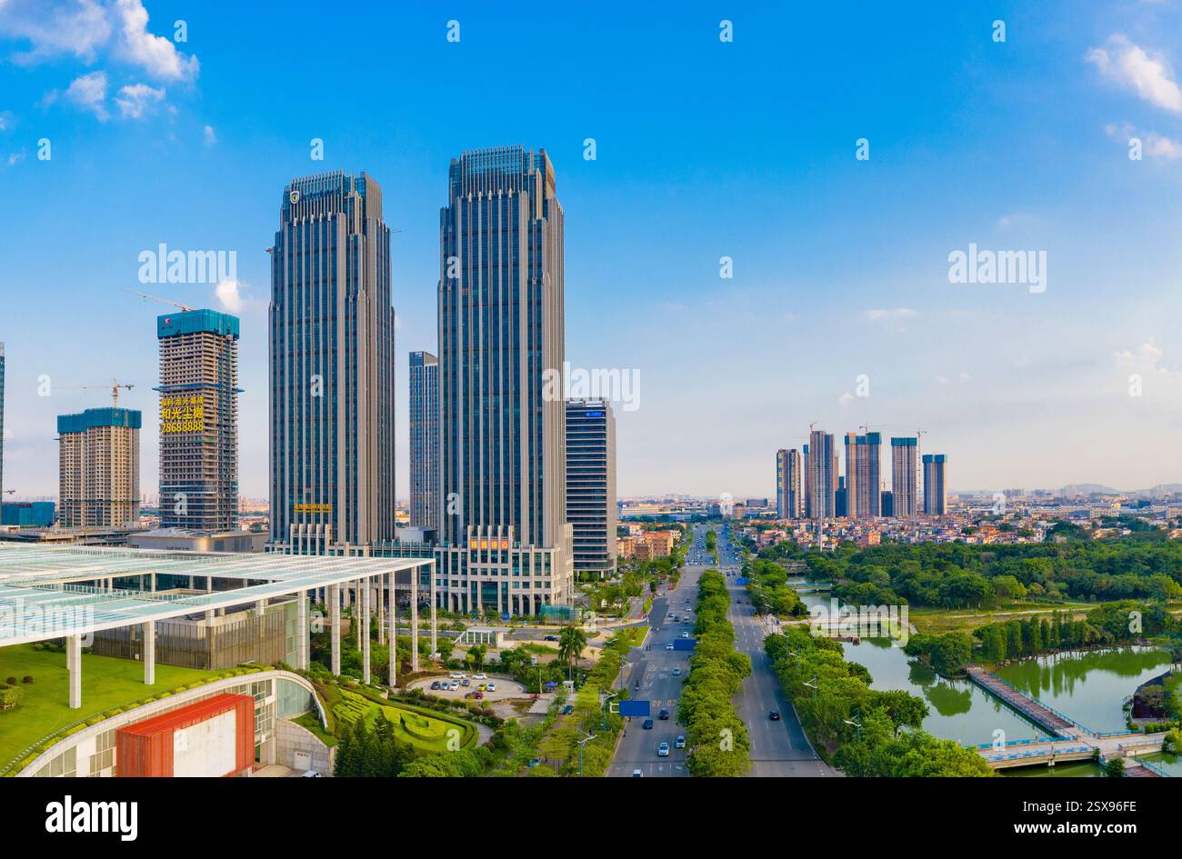 Aerial Scenery of Dongping New City, Foshan City, Guangdong Province ...