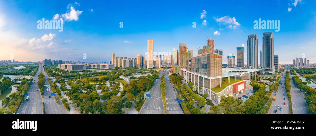 Aerial Scenery of Dongping New City, Foshan City, Guangdong Province ...