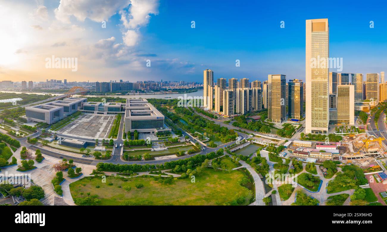 Aerial Scenery of Dongping New City, Foshan City, Guangdong Province, China Stock Photo - Alamy