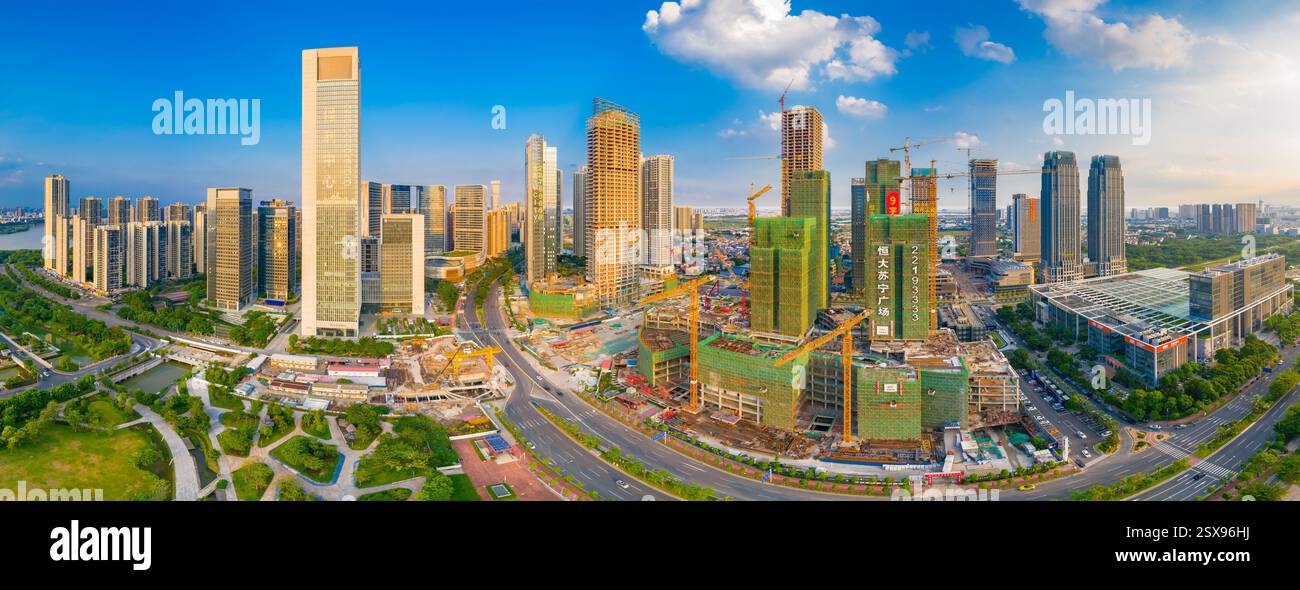 Aerial Scenery of Dongping New City, Foshan City, Guangdong Province ...