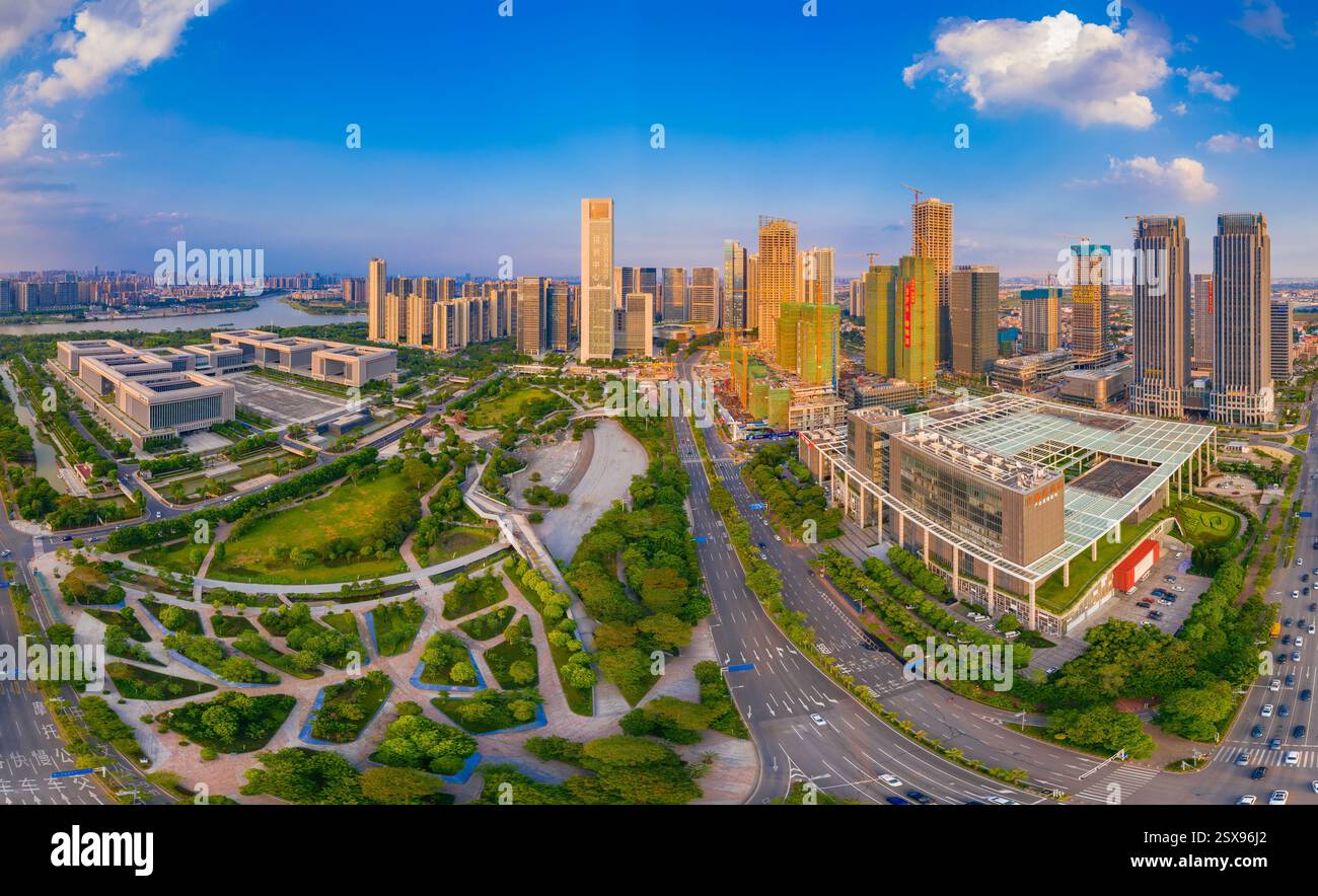 Aerial Scenery of Dongping New City, Foshan City, Guangdong Province, China Stock Photo - Alamy
