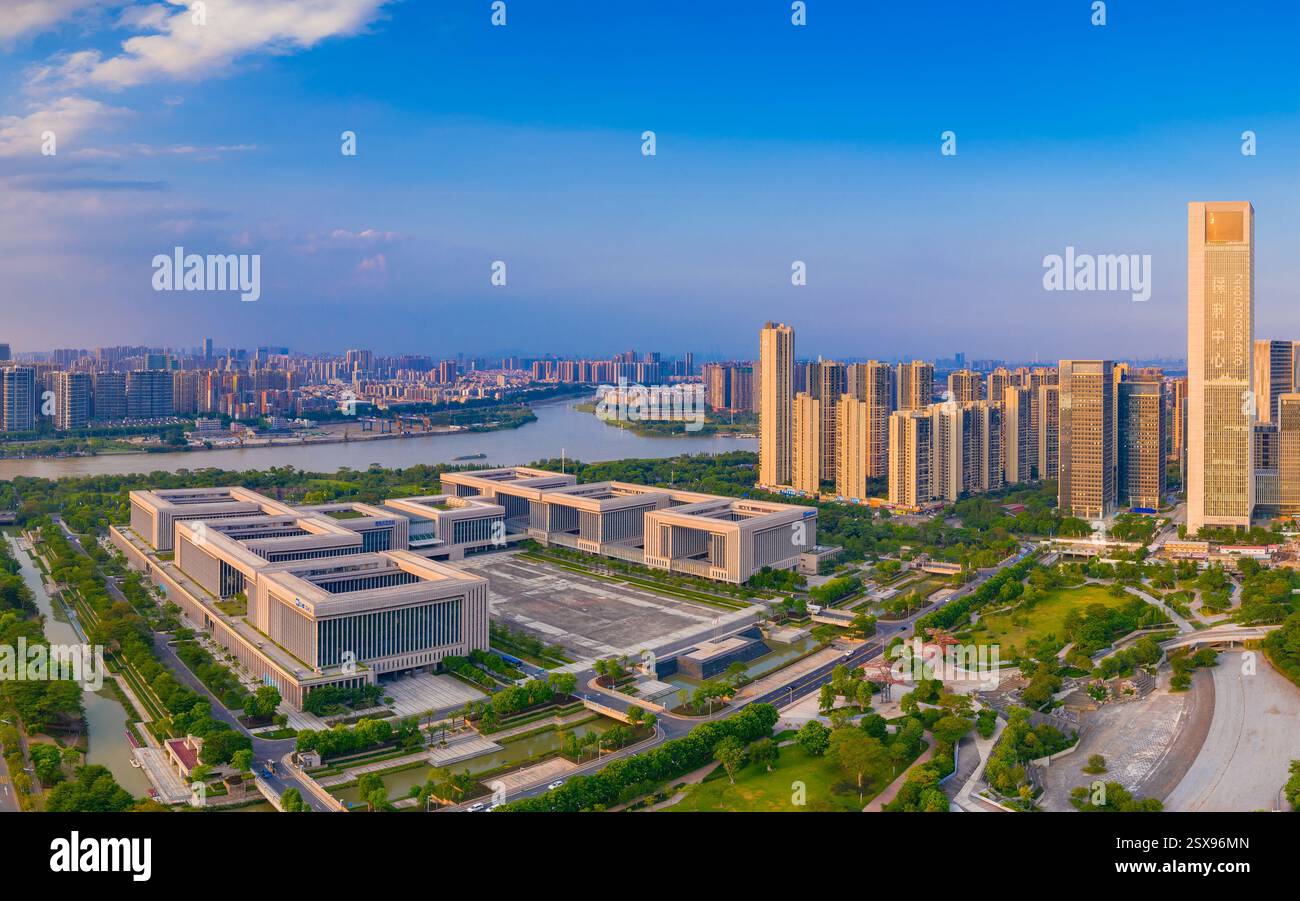 Aerial Scenery of Dongping New City, Foshan City, Guangdong Province ...