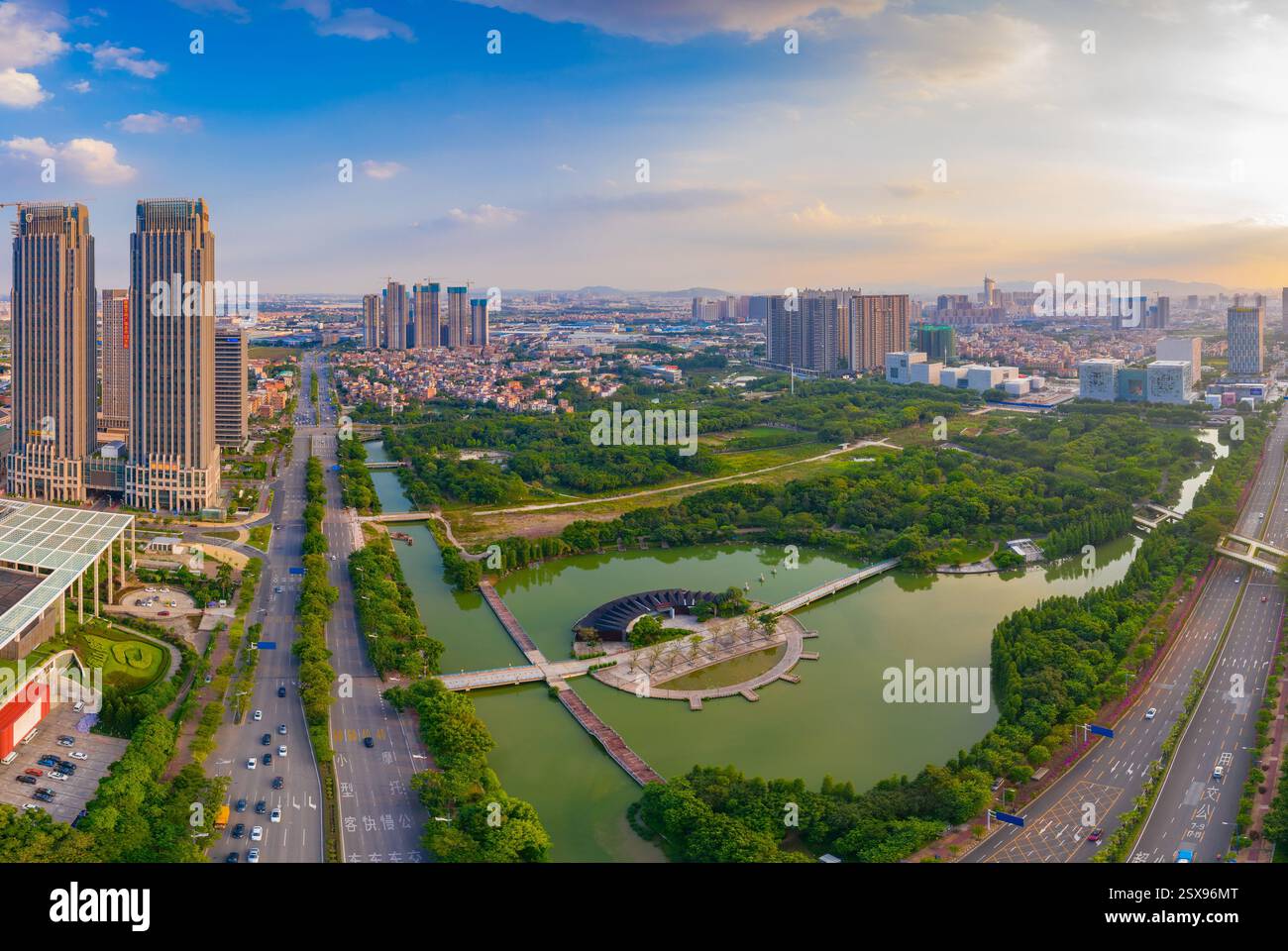 Aerial Scenery of Dongping New City, Foshan City, Guangdong Province, China Stock Photo - Alamy
