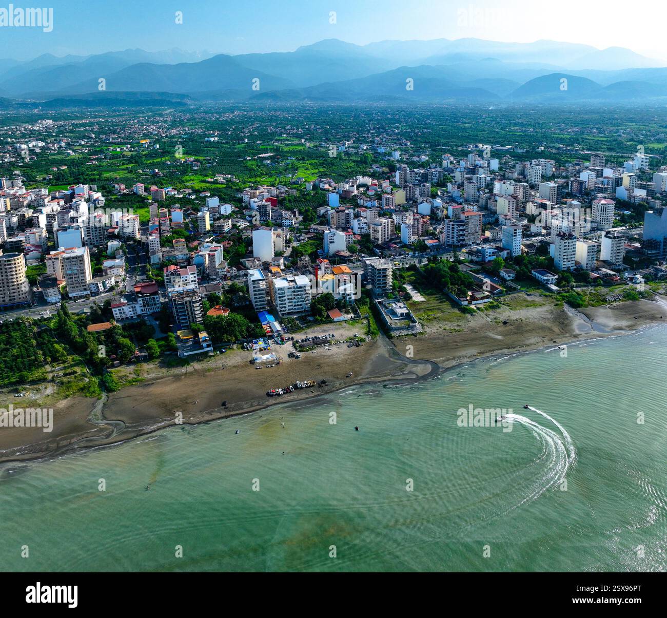 aerial view of tonekabon seaside in iran Stock Photo - Alamy