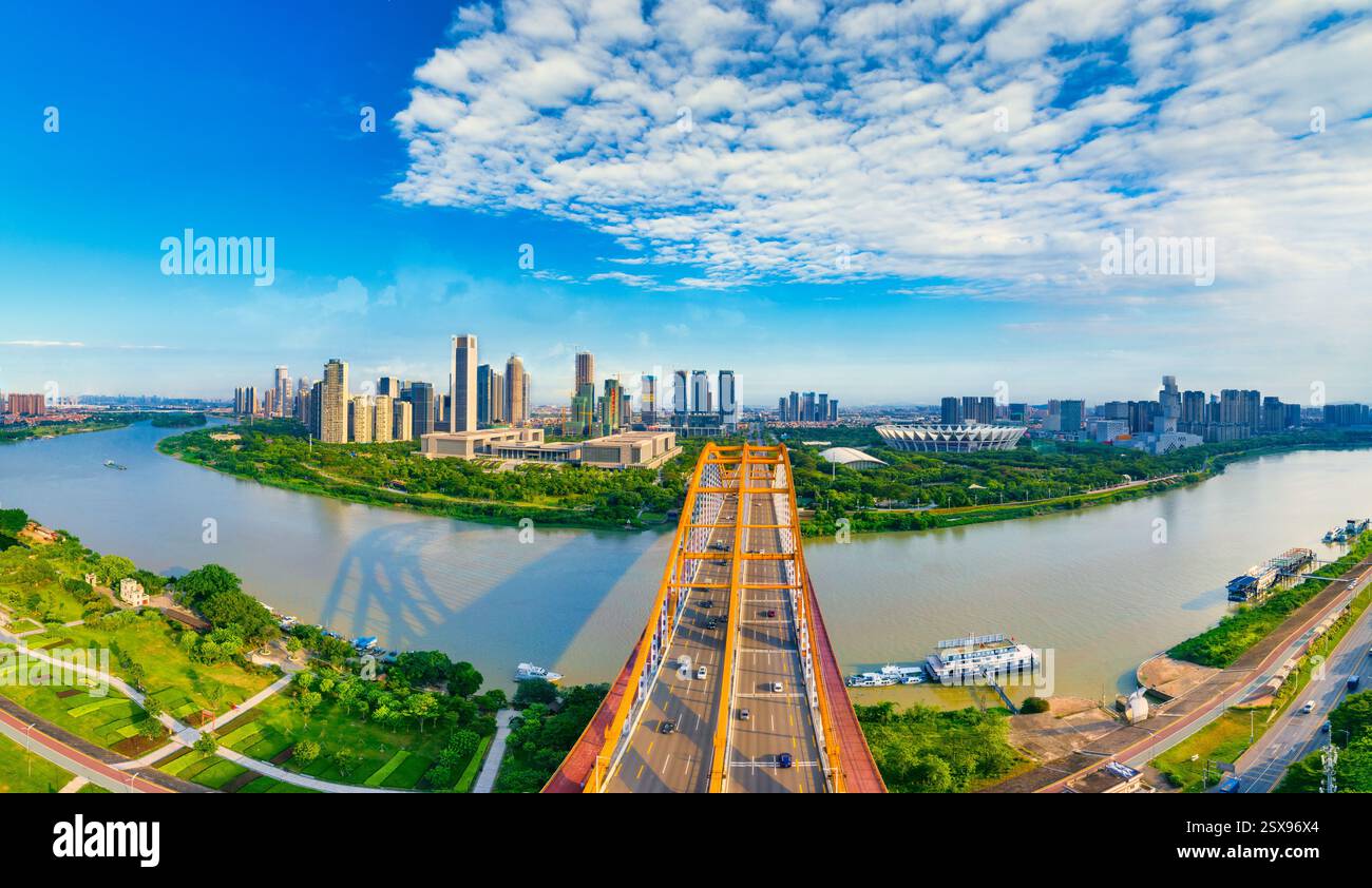 Aerial Scenery of Dongping New City, Foshan City, Guangdong Province ...