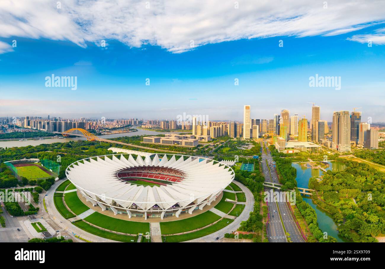 Aerial Scenery of Dongping New City, Foshan City, Guangdong Province ...