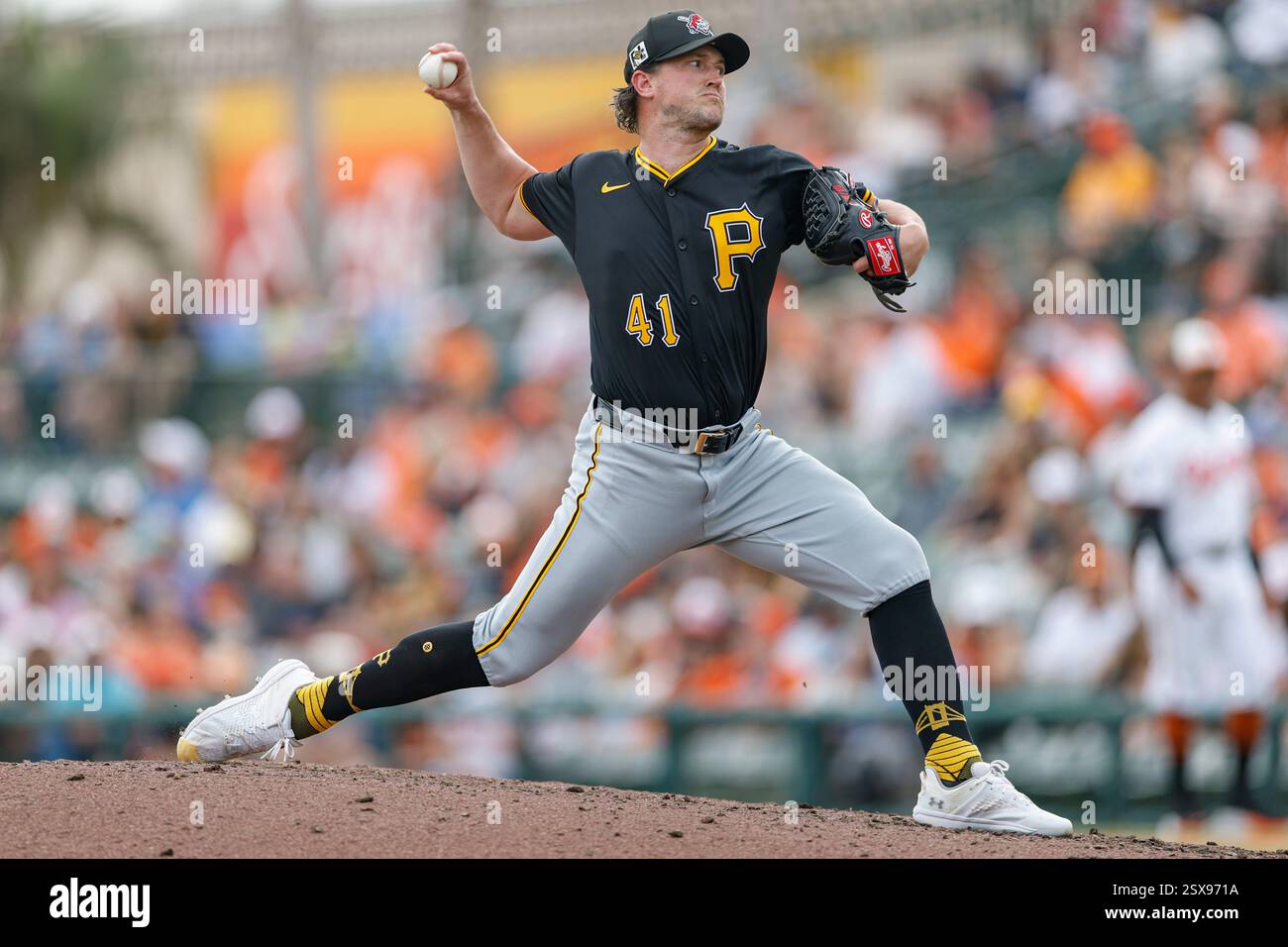 Sarasota, FL USA. 22nd Feb 2025. Pittsburgh Pirates pitcher Carson ...