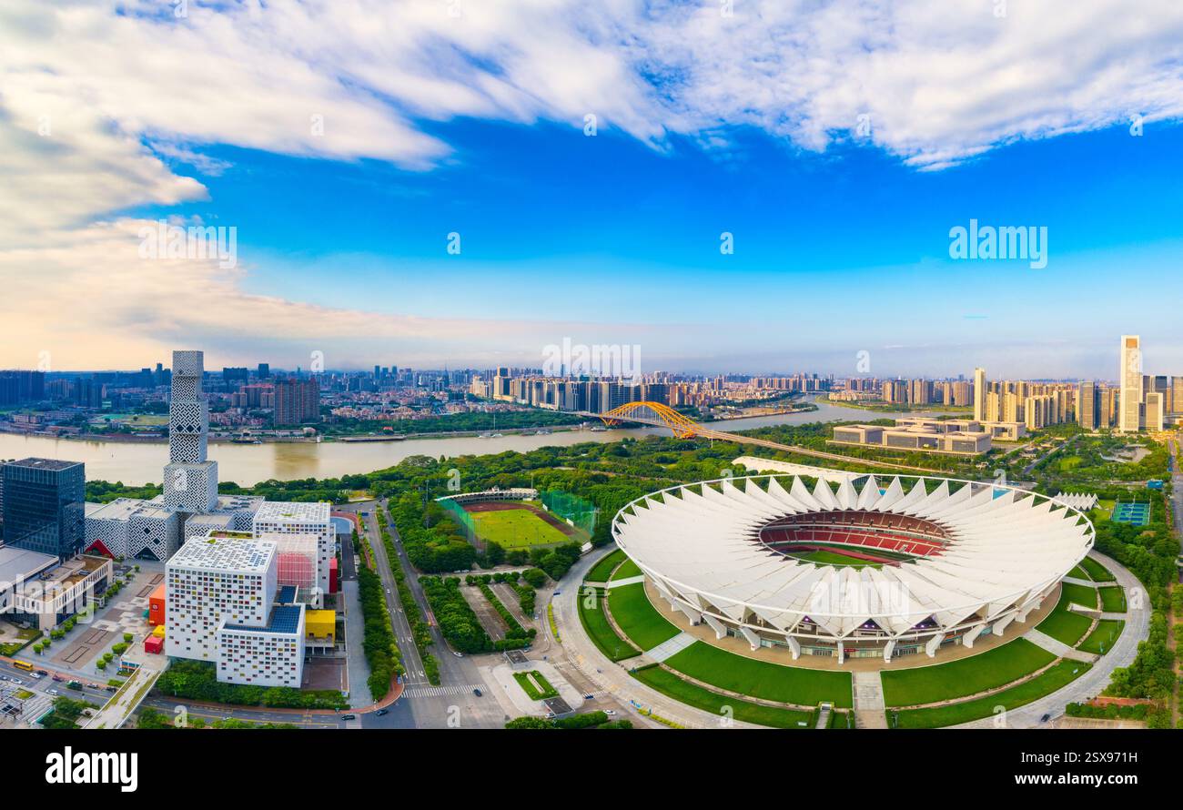 Aerial Scenery of Dongping New City, Foshan City, Guangdong Province ...