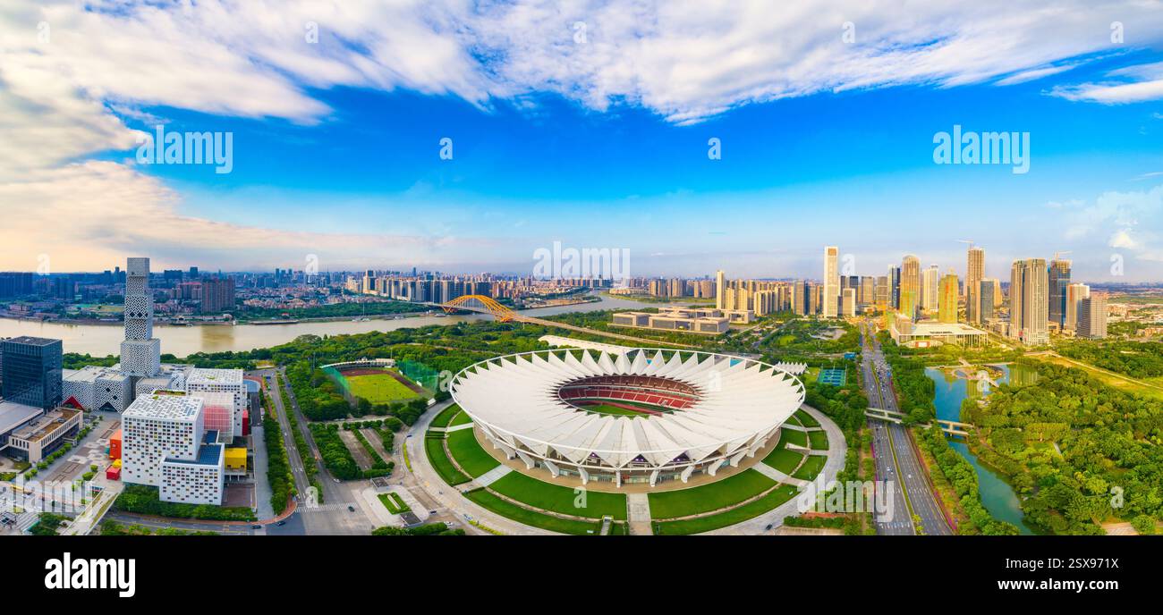 Aerial Scenery of Dongping New City, Foshan City, Guangdong Province ...