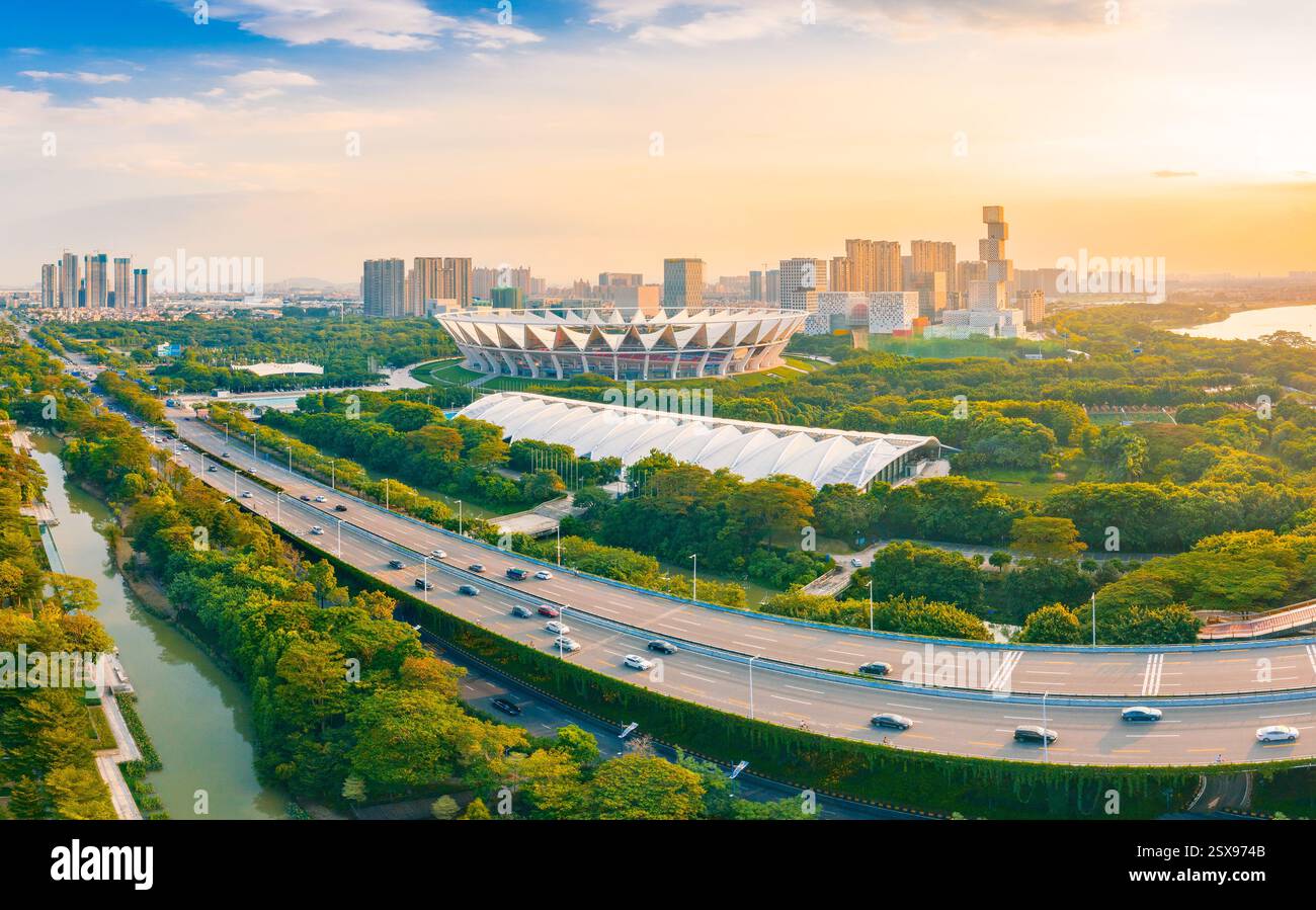 Aerial Scenery of Dongping New City, Foshan City, Guangdong Province, China Stock Photo - Alamy