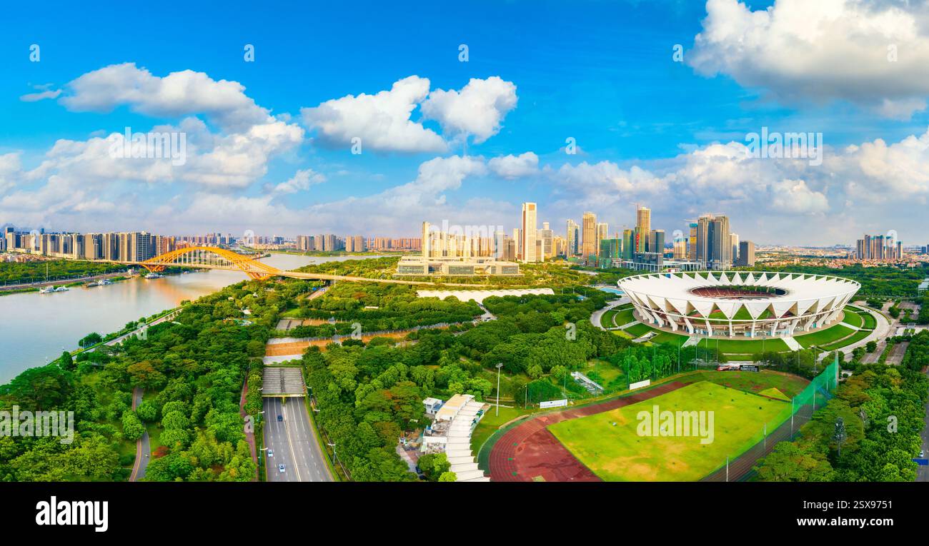 Aerial Scenery of Dongping New City, Foshan City, Guangdong Province ...